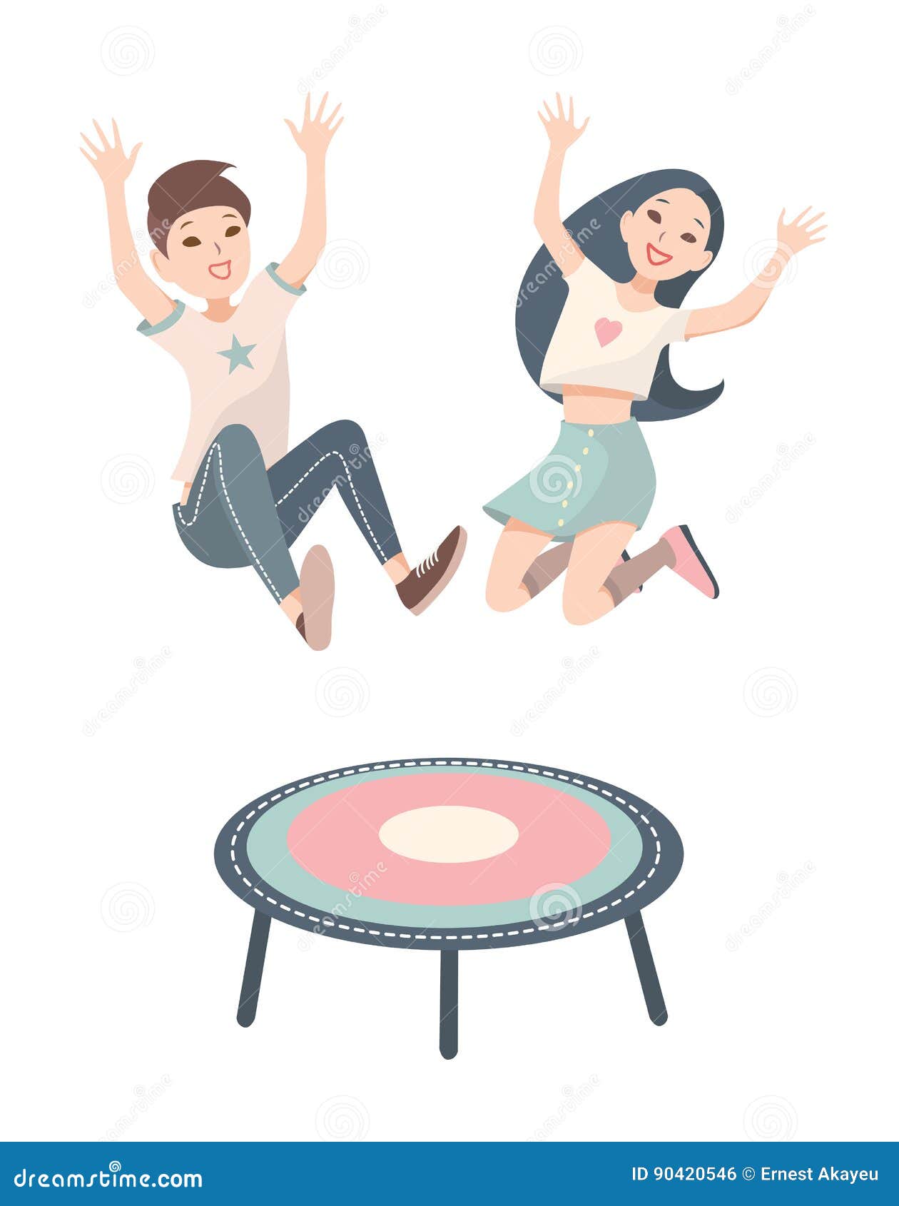 Trampoline. Vector Drawing | CartoonDealer.com #131382295 Trampoline. Vector Drawing | CartoonDealer.com #131382295