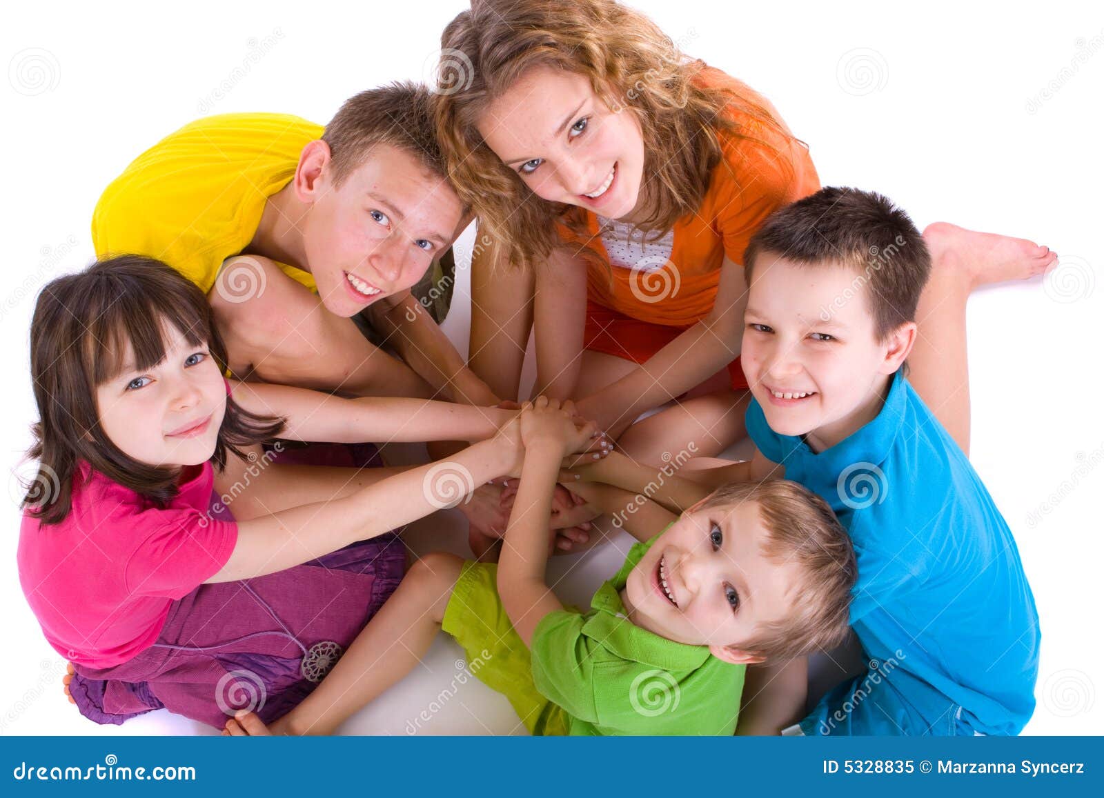 Happy Children in a Circle stock image. Image of child - 5328835