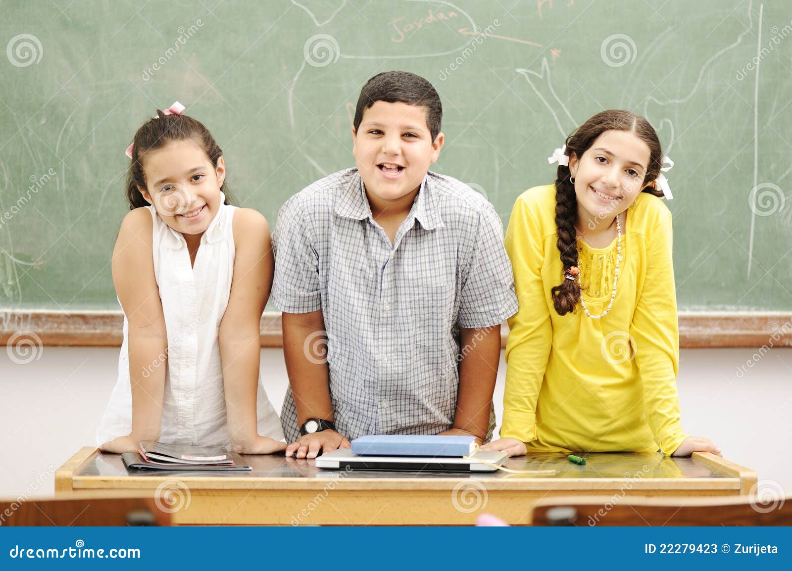 Happy Children In Classroom Stock Image | CartoonDealer.com #22279423