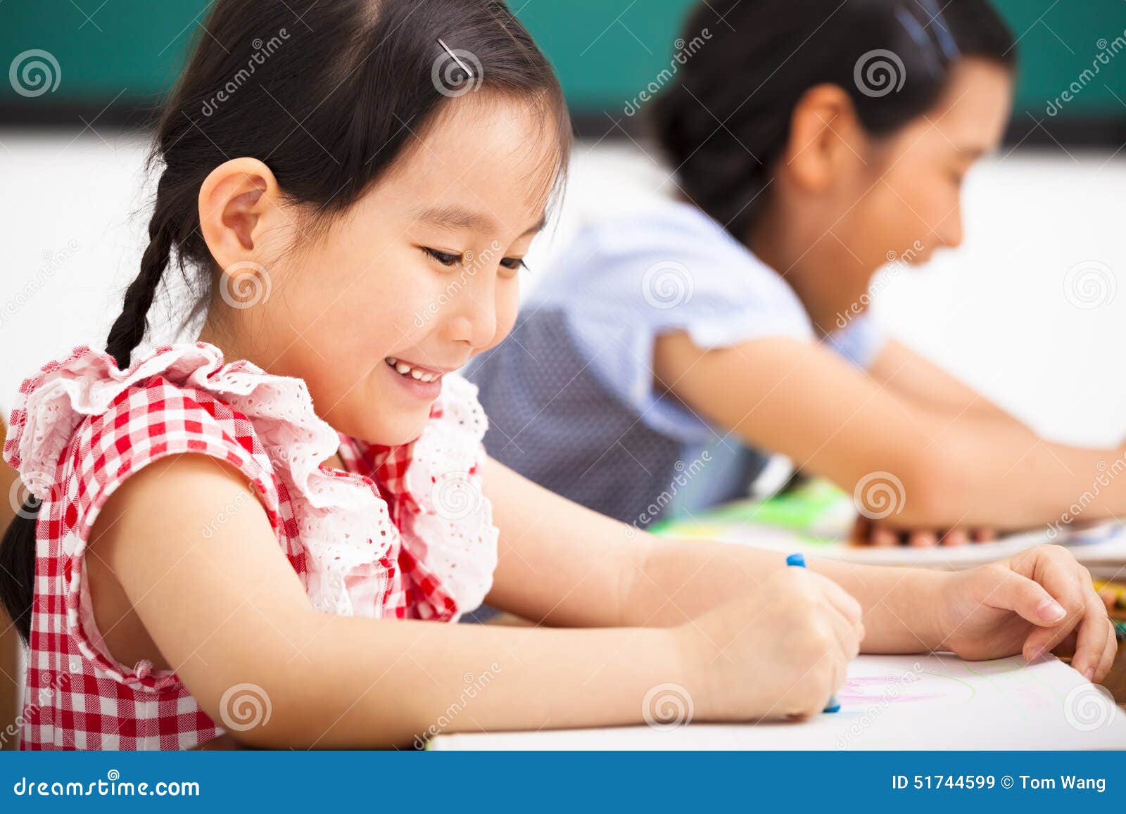 Happy Children in the Classroom Stock Image - Image of desk, beautiful ...