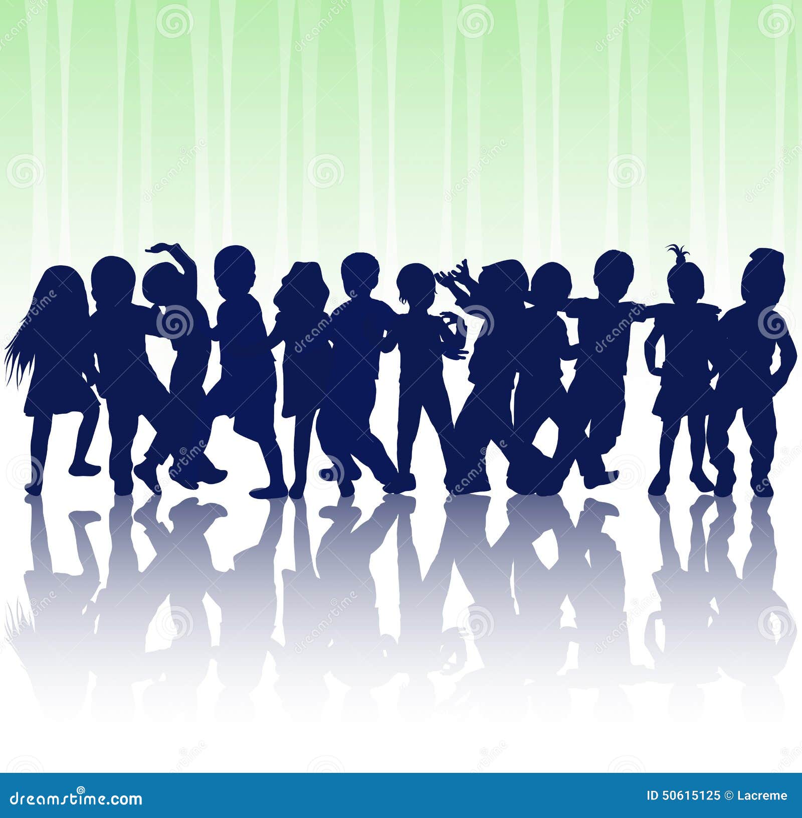 Happy Children Dancing Together Stock Vector - Illustration of disco ...