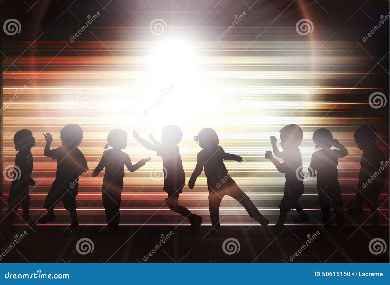 Happy Children Dancing Together Stock Vector - Illustration of dancing ...