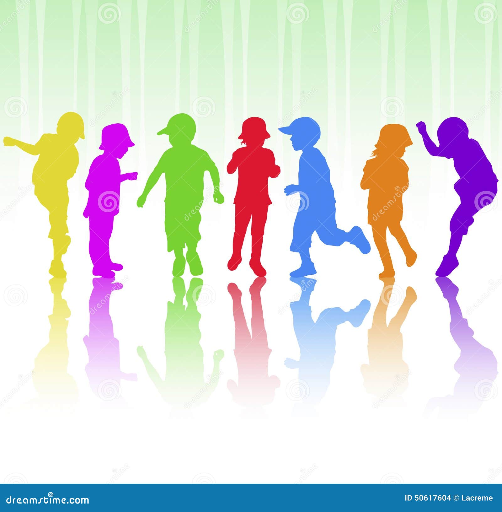 Happy Children Dancing Together Stock Vector - Illustration of female ...