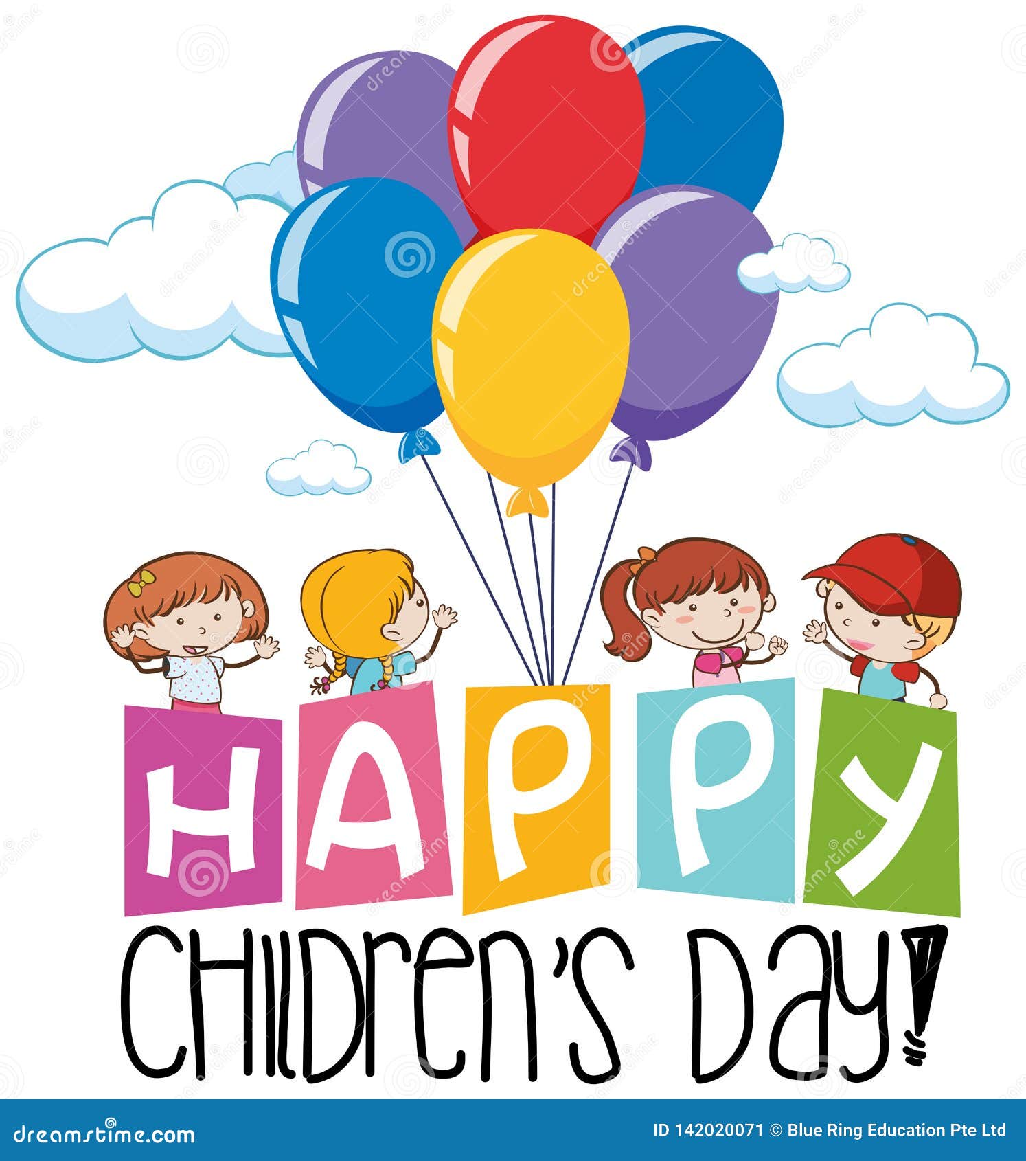 Happy children day icon stock illustration. Illustration of girl ...
