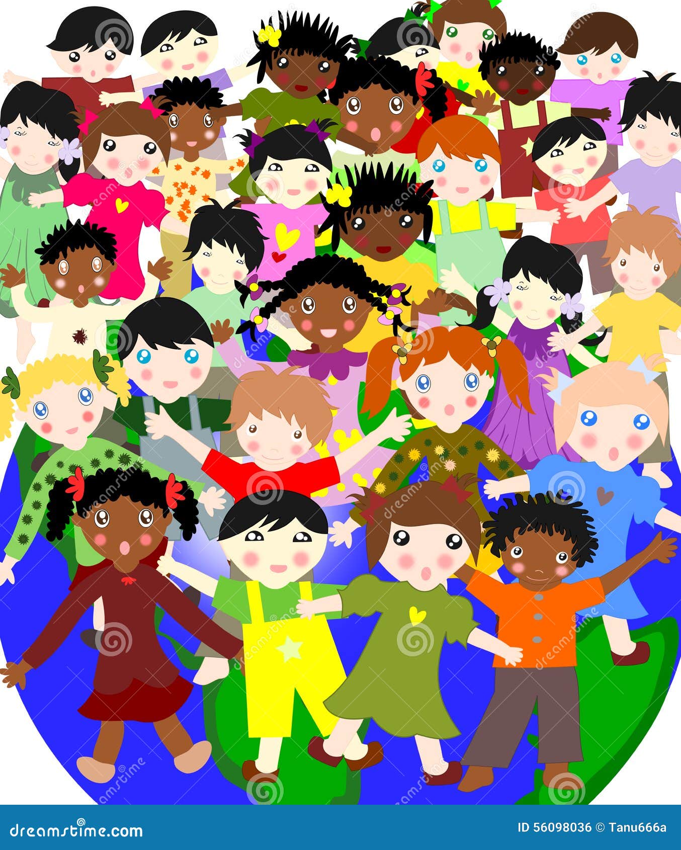 Happy Children Of Different Races In The World, The Concept Stock ...