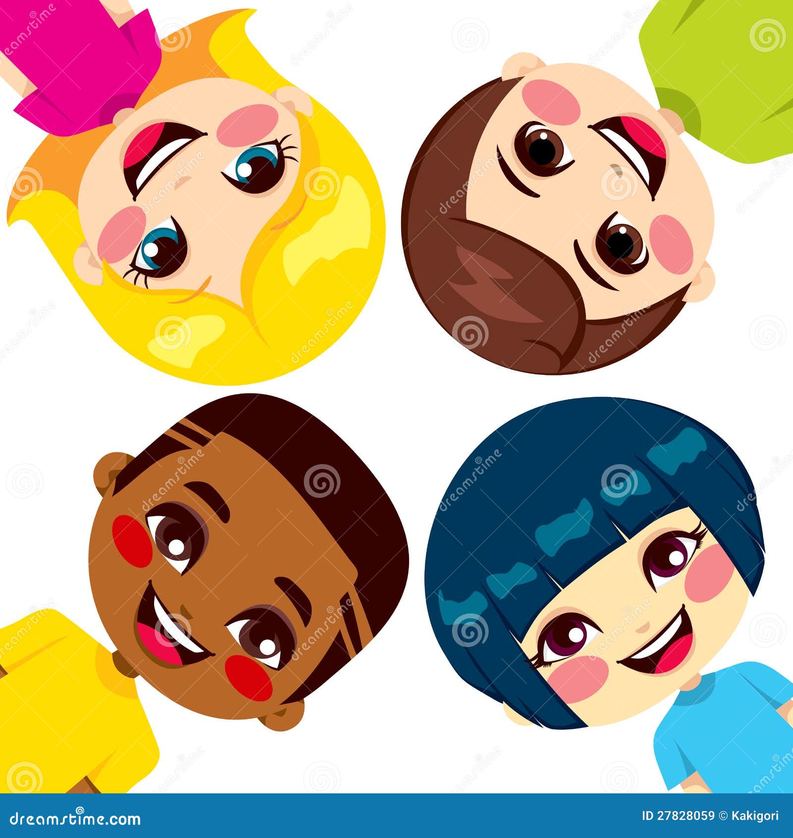 4 Friends Together Cartoon