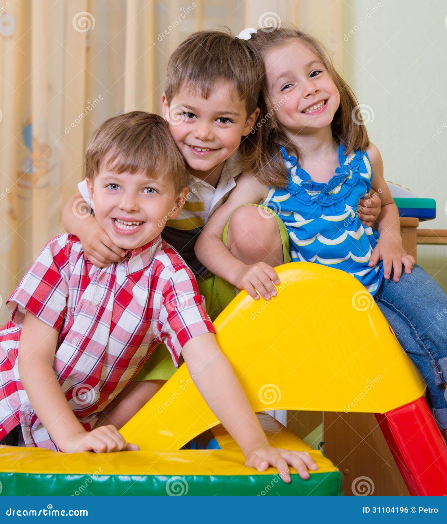 Happy Children Having Fun at Home Stock Photo - Image of laughing, face ...