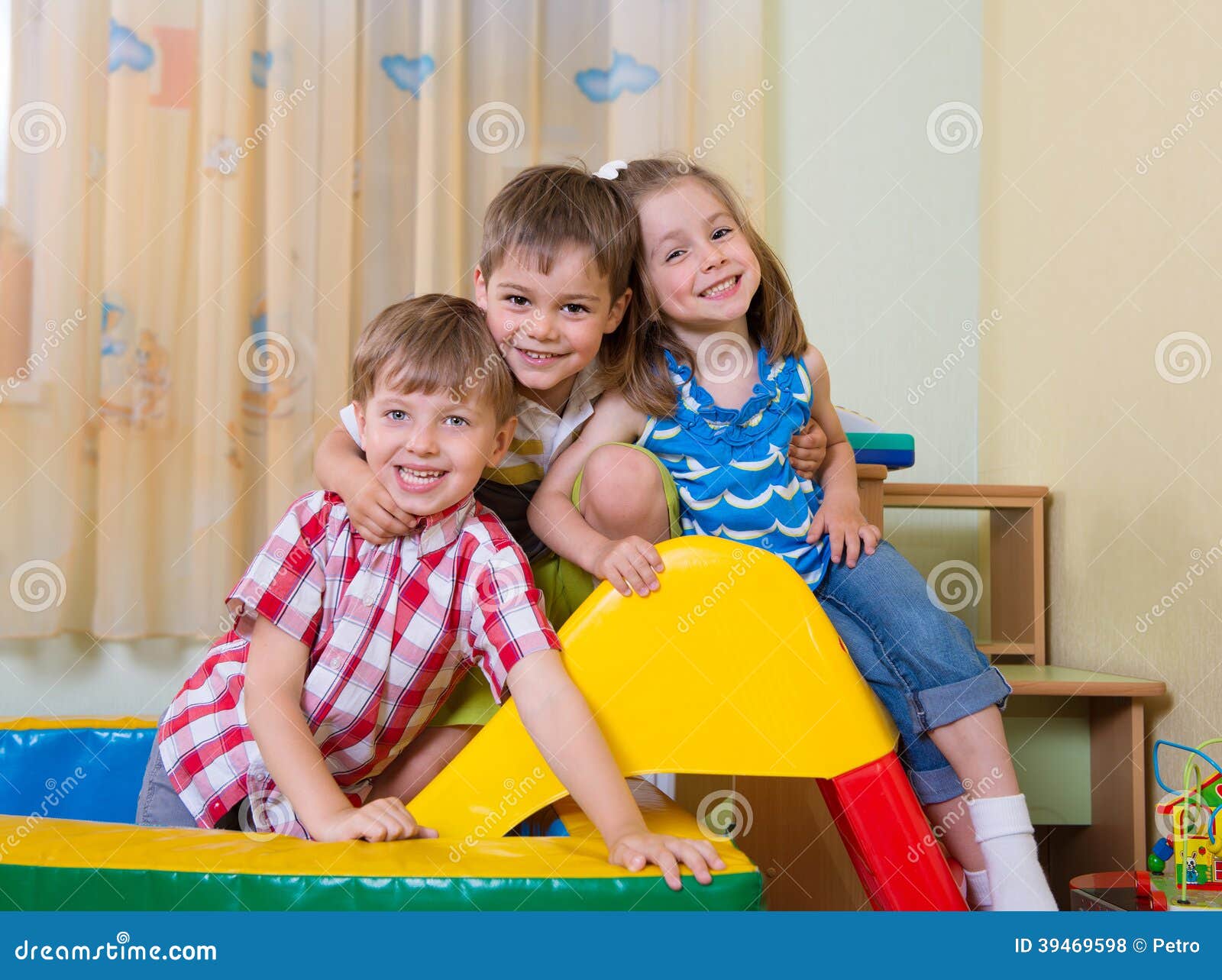 Happy Children Having Fun at Home Stock Photo - Image of laughing, cute ...