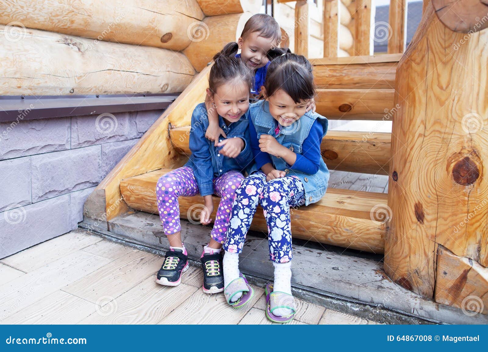 Happy Children Having Fun in Spring Stock Photo - Image of cute, family ...