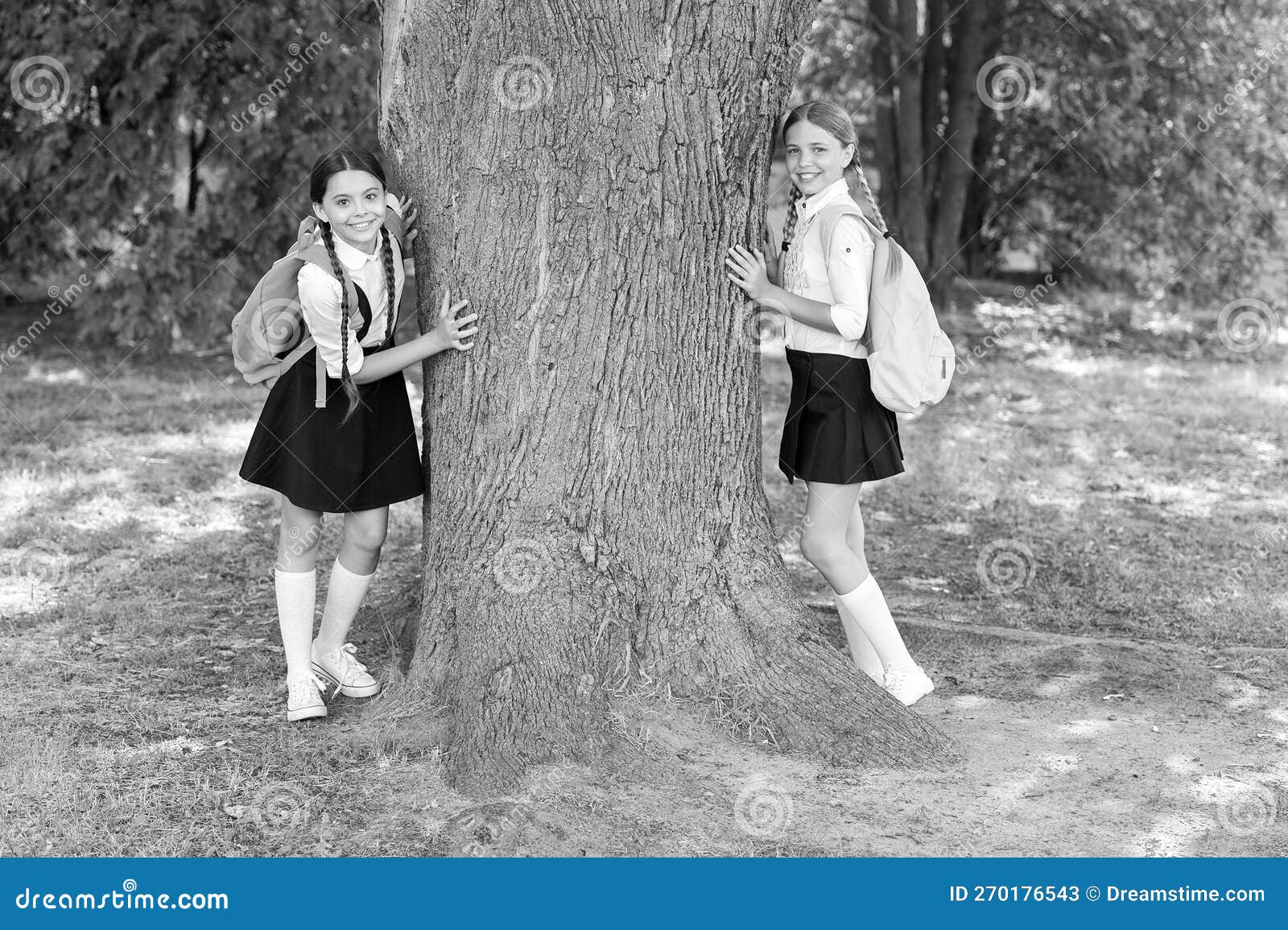 Happy Children Having Fun Together in Park after School Stock Image ...