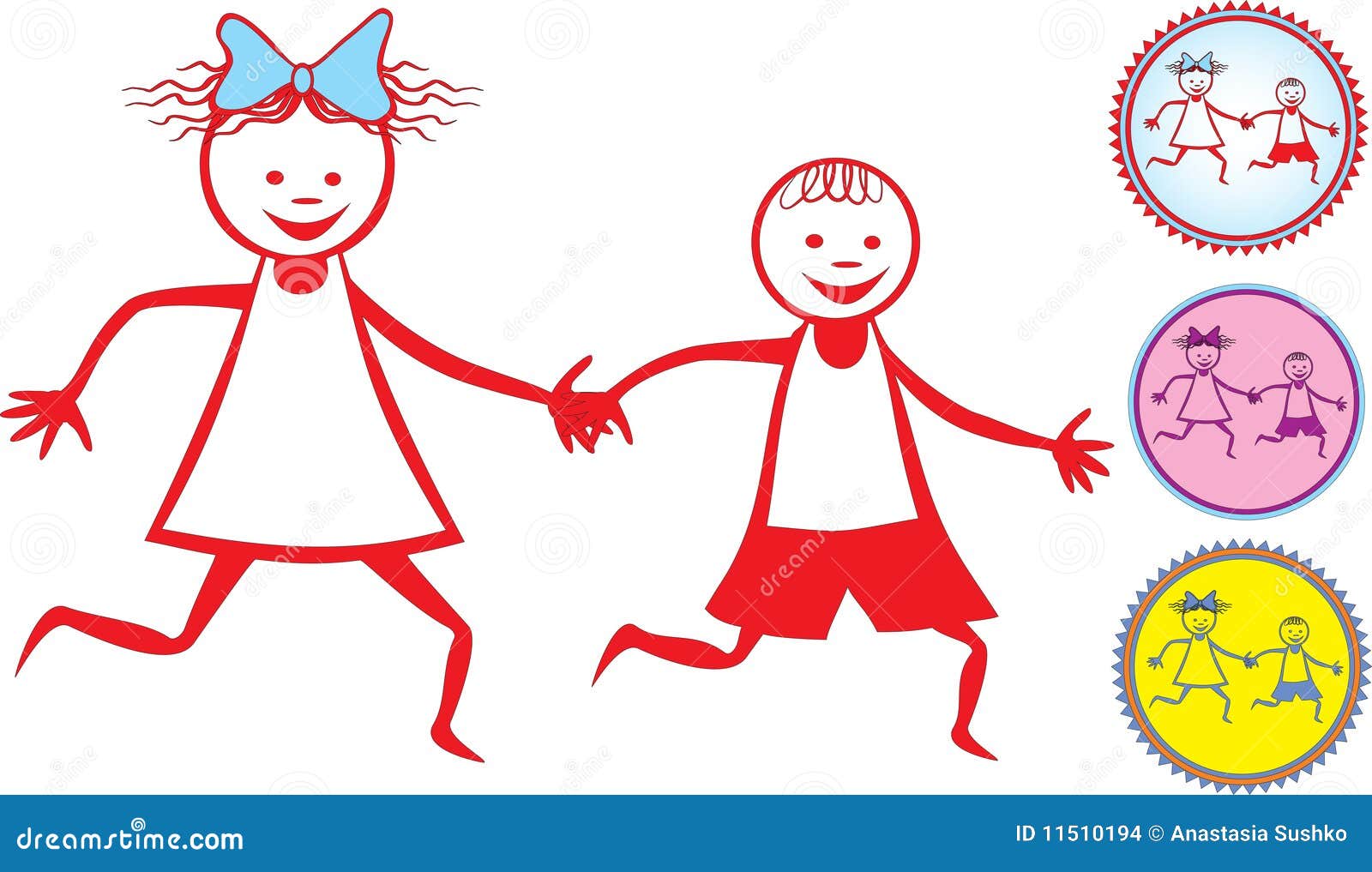 Happy children icon stock vector. Illustration of funny - 11510194