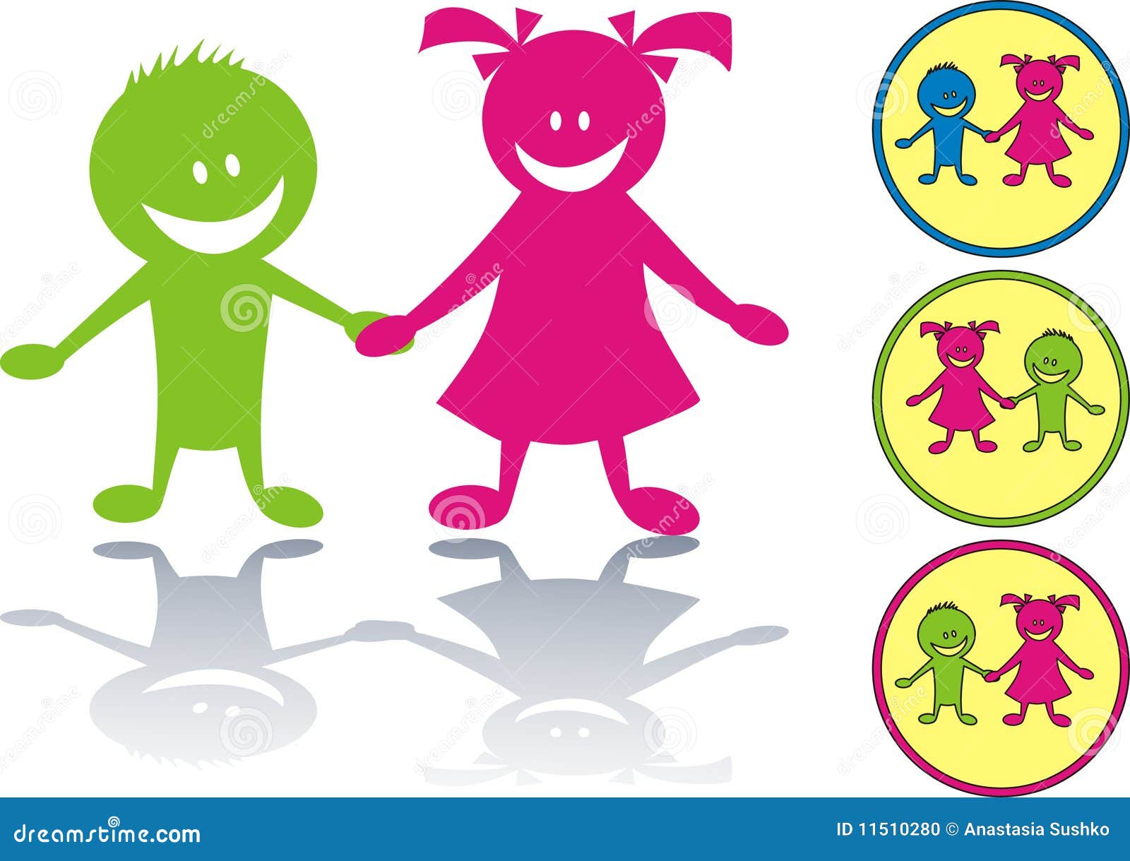 Happy Children Icon Stock Photo - Image: 11510280