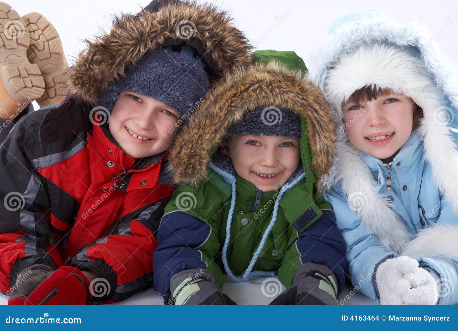 Happy Children In Jackets Royalty-Free Stock Image | CartoonDealer.com ...