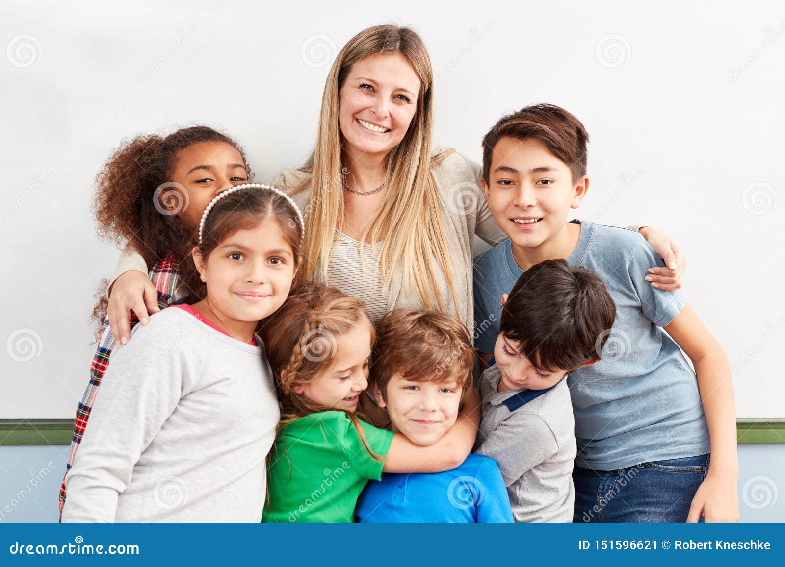 Happy Children of a Multicultural School Stock Image - Image of class ...