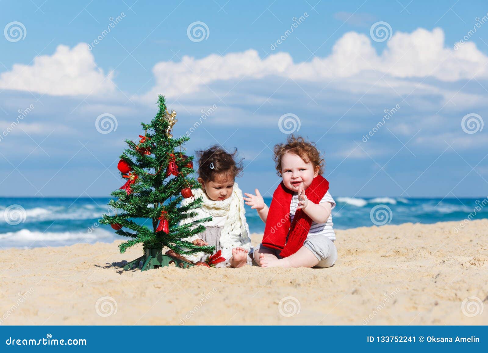 Happy Children Playing on the Beach Stock Image - Image of happy ...