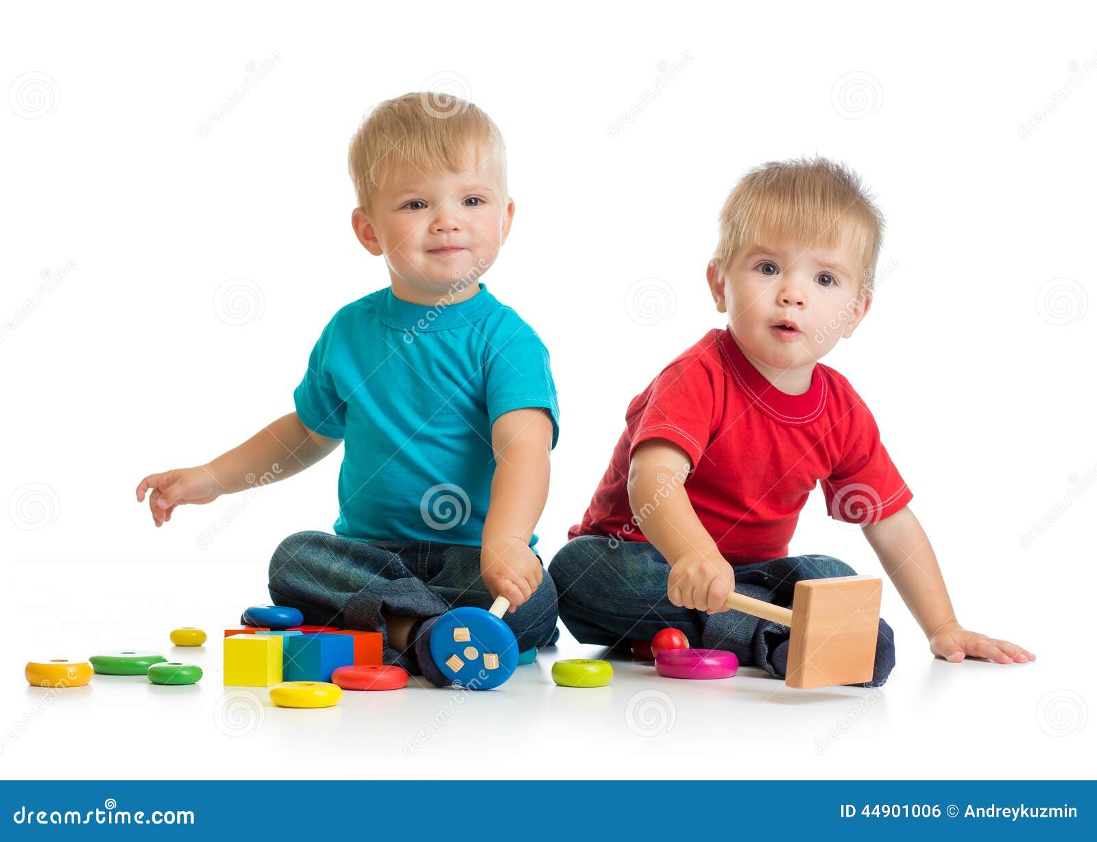 Happy Children Playing by Mallet Stock Photo - Image of creativity ...