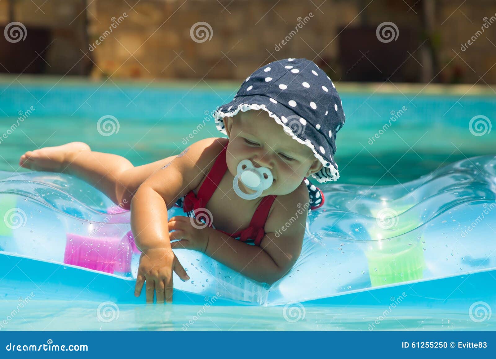 Happy Children Playing in the Pool Stock Photo - Image of outdoors ...
