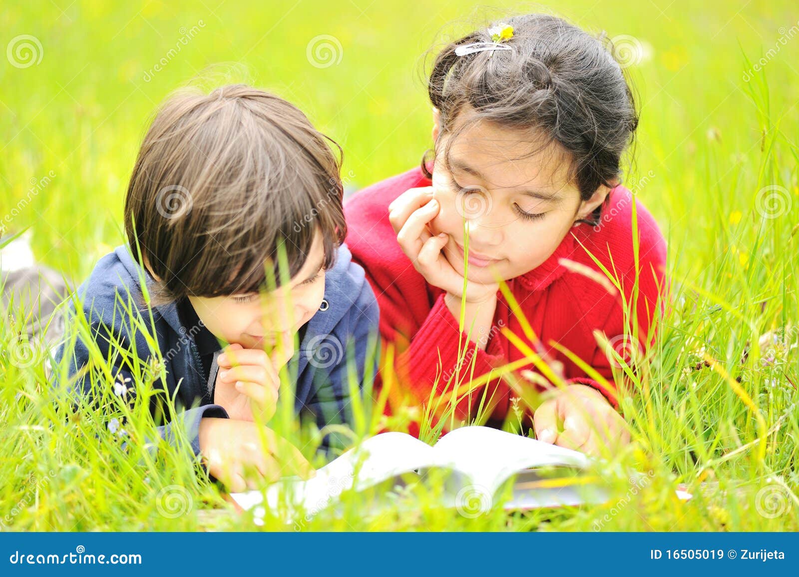 Happy children reading stock image. Image of lifestyle - 16505019
