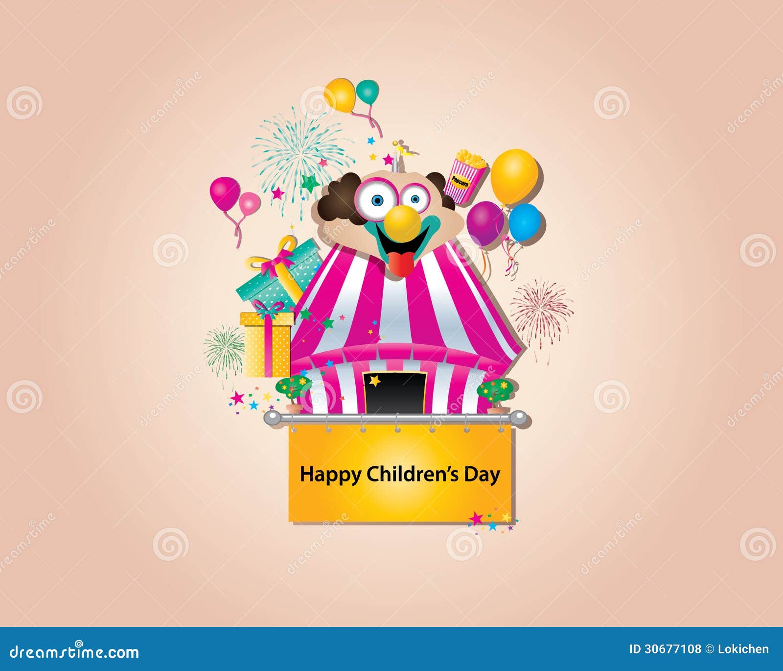 Happy children s day stock illustration. Illustration of funky - 30677108