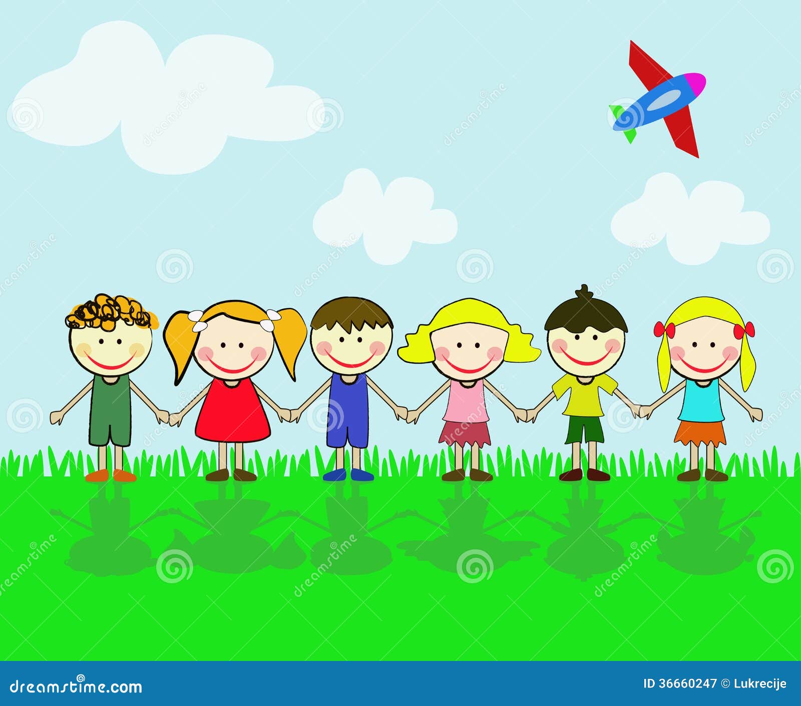Happy Children - Teamwork Fun Concept Stock Vector - Illustration of ...