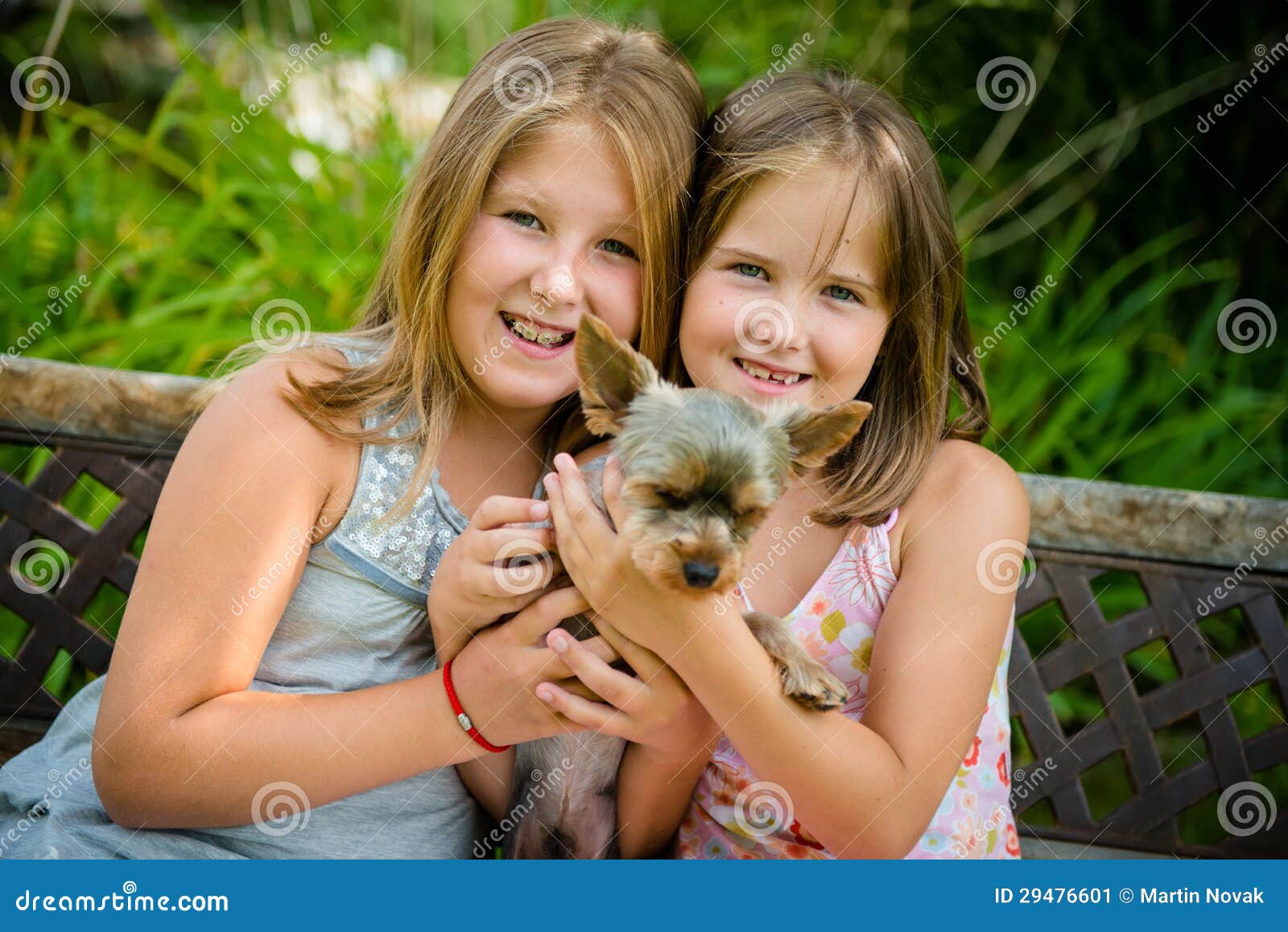Happy Children with Their Pet Stock Image - Image of love, animal: 29476601