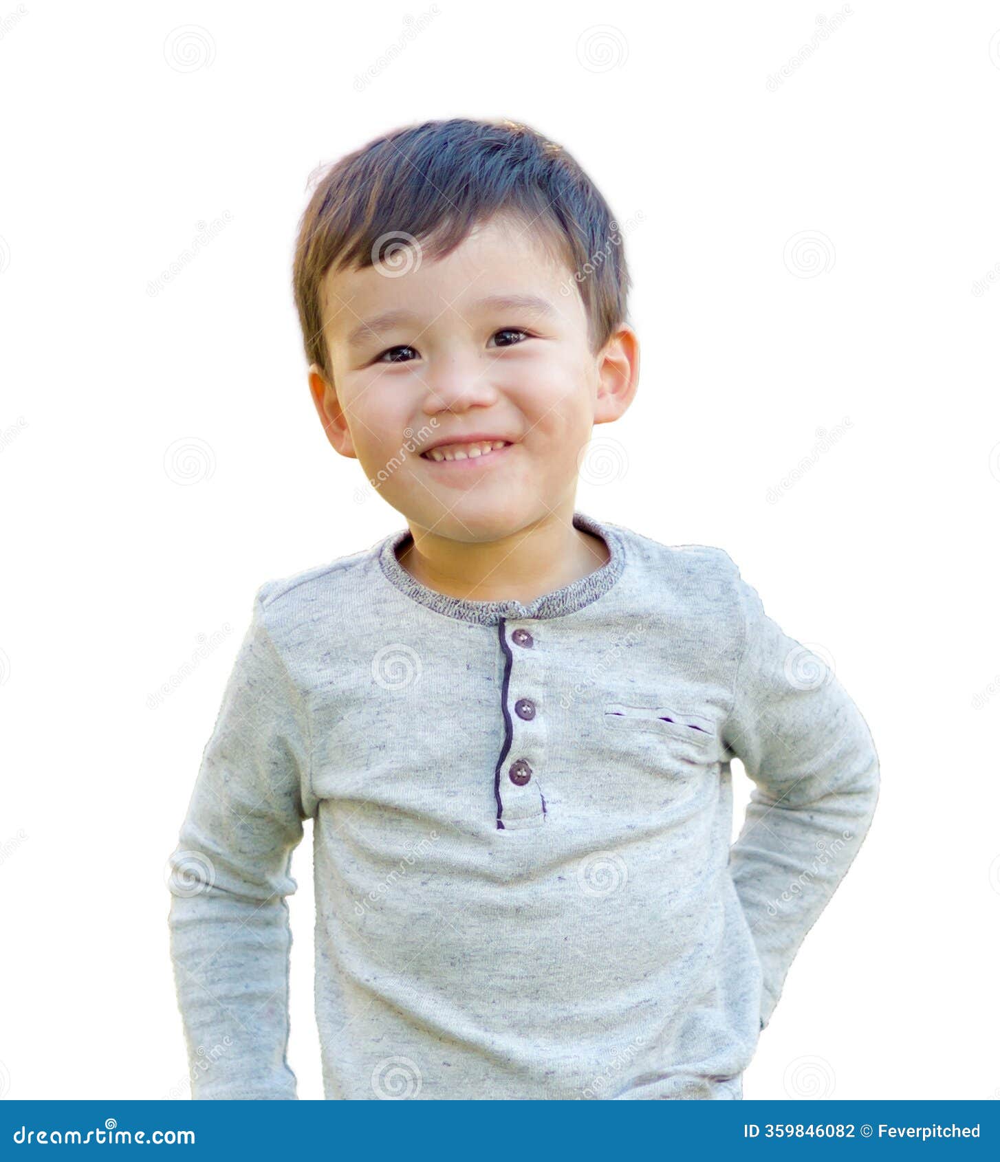 Cute Chinese Boy Isolated on a White Background Stock Photo - Image of ...