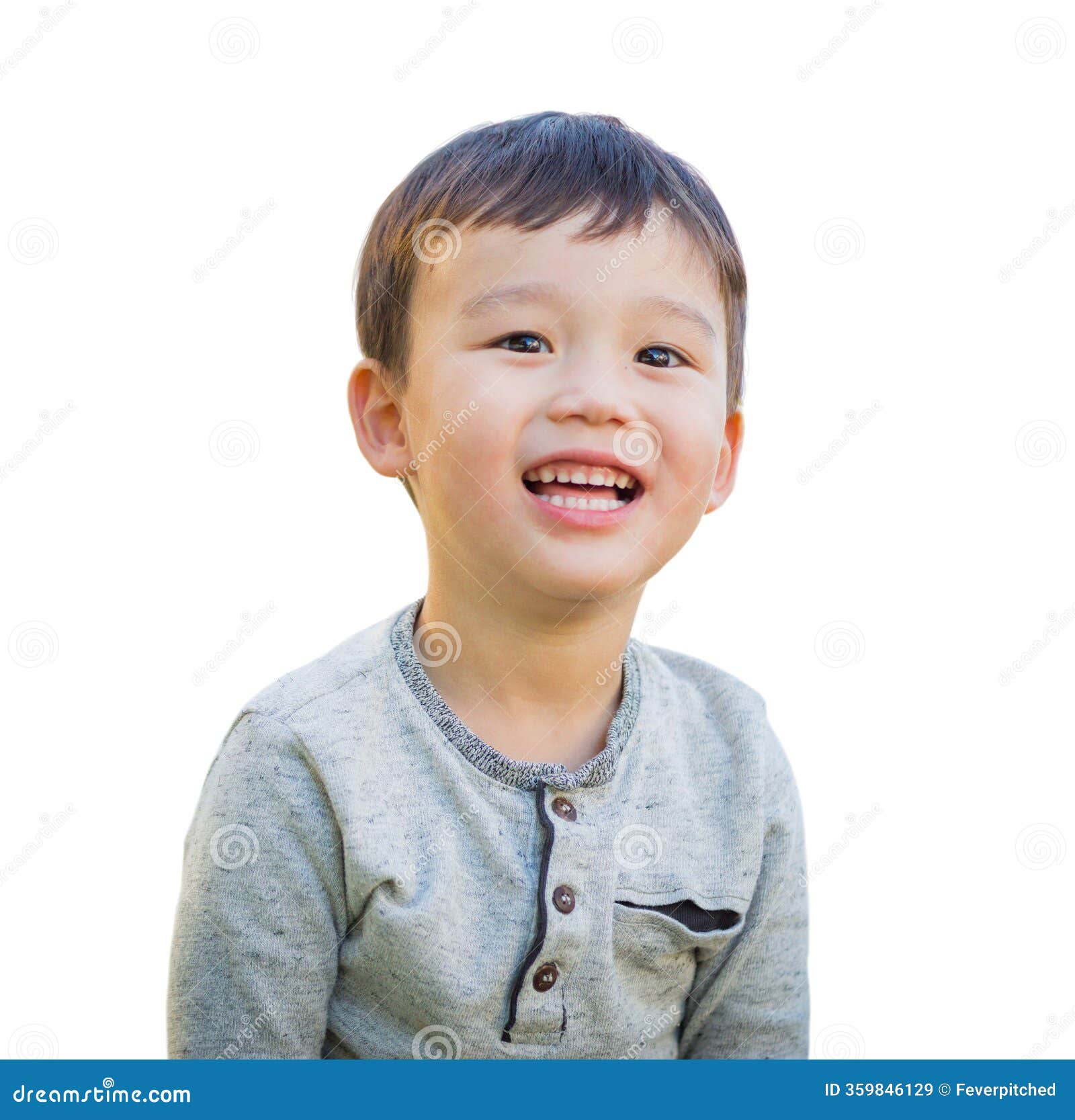 Happy Chinese Boy Isolated on a White Background Stock Image - Image of ...