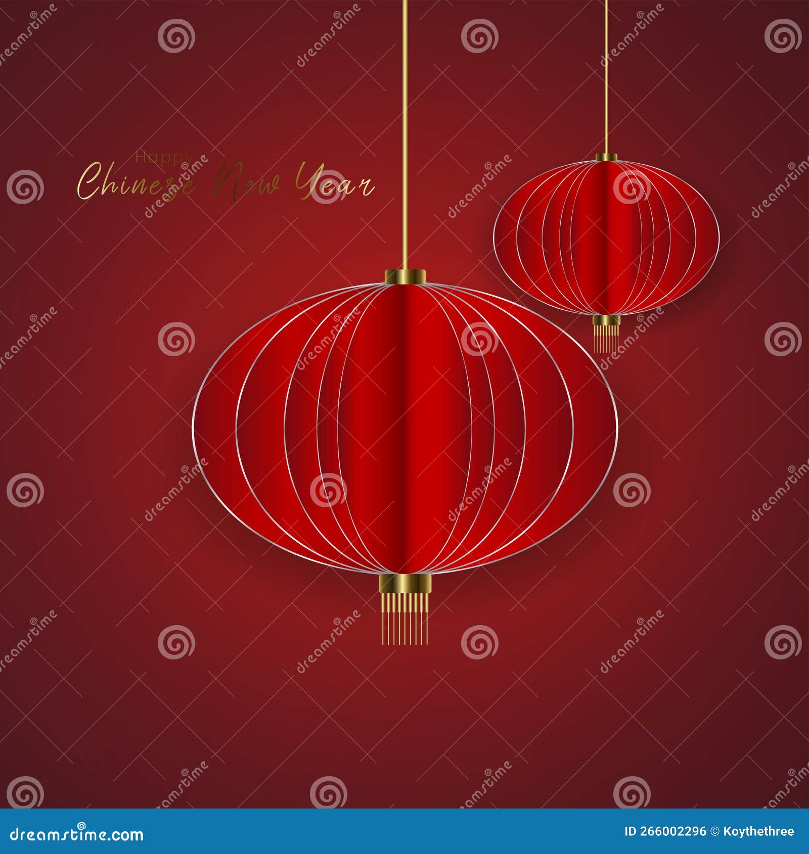Happy Chinese New Year Banner Design, Two Red Chinese Light Box on ...