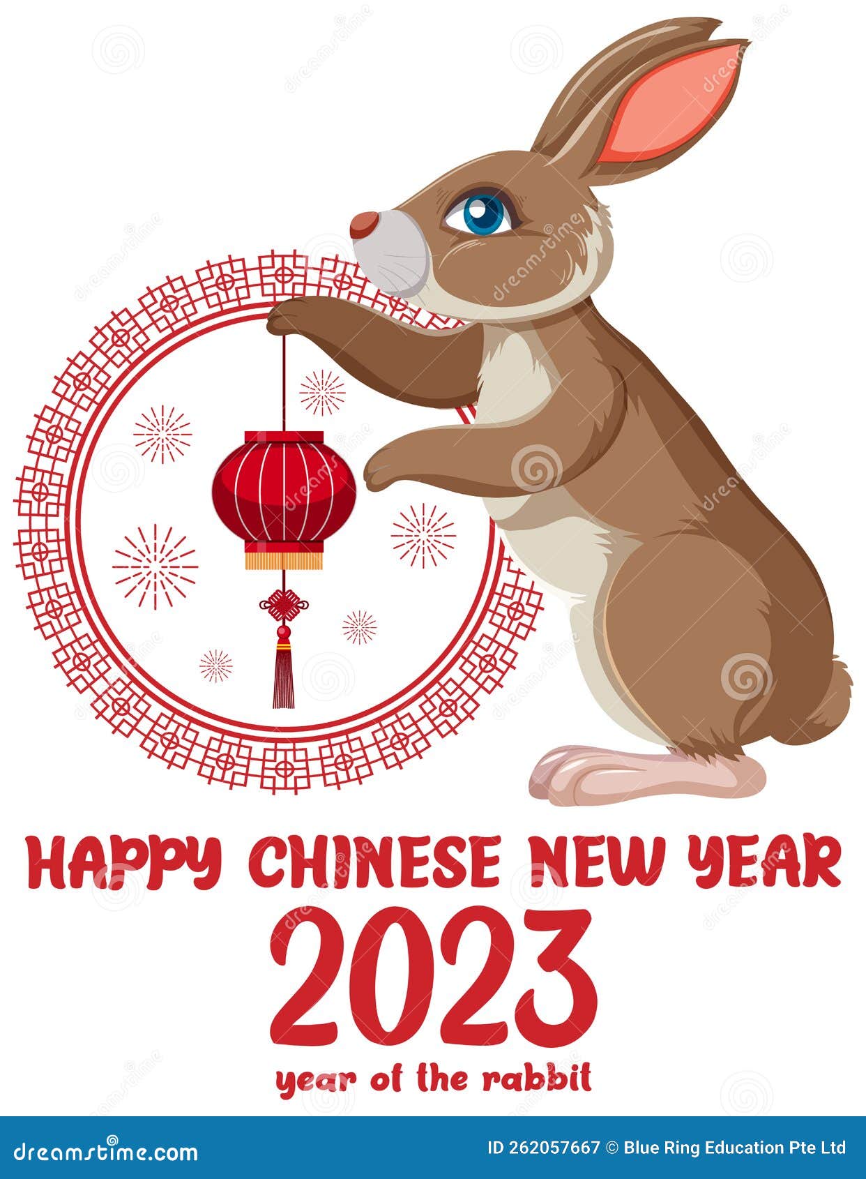 Happy Chinese New Year 2023 Year of the Rabbit Stock Vector ...