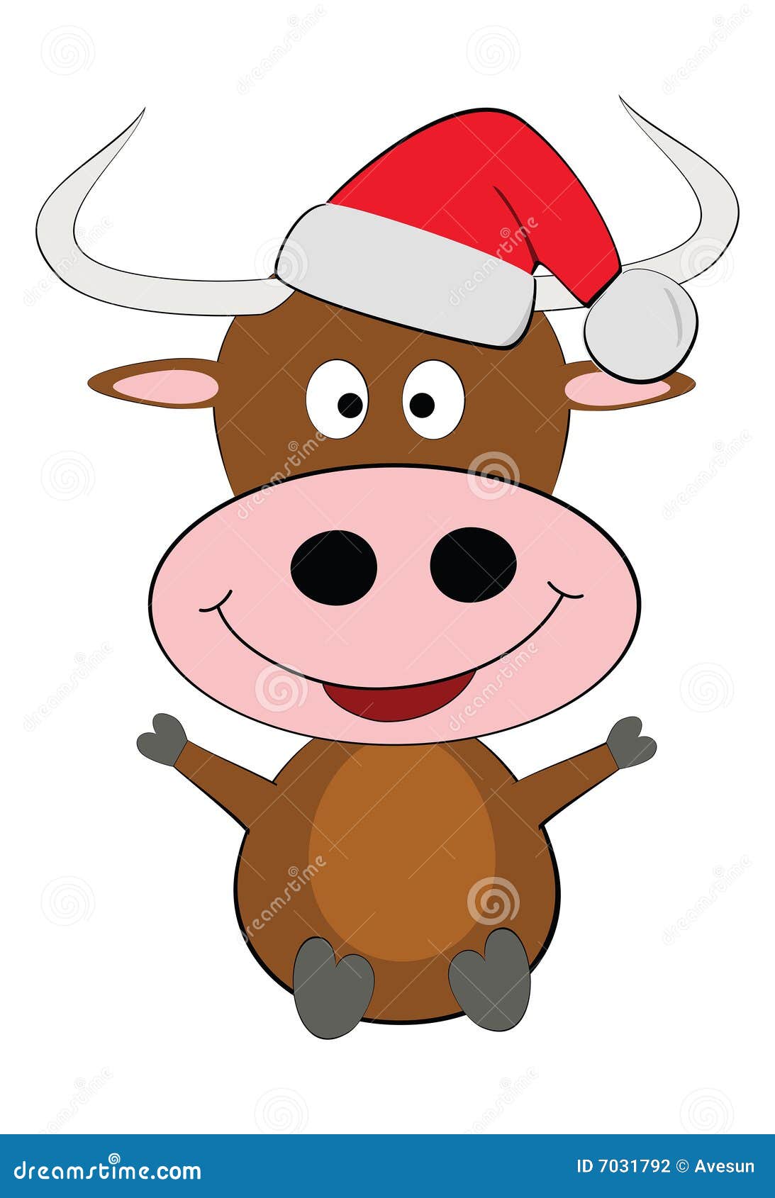 Christmas Cow Clipart