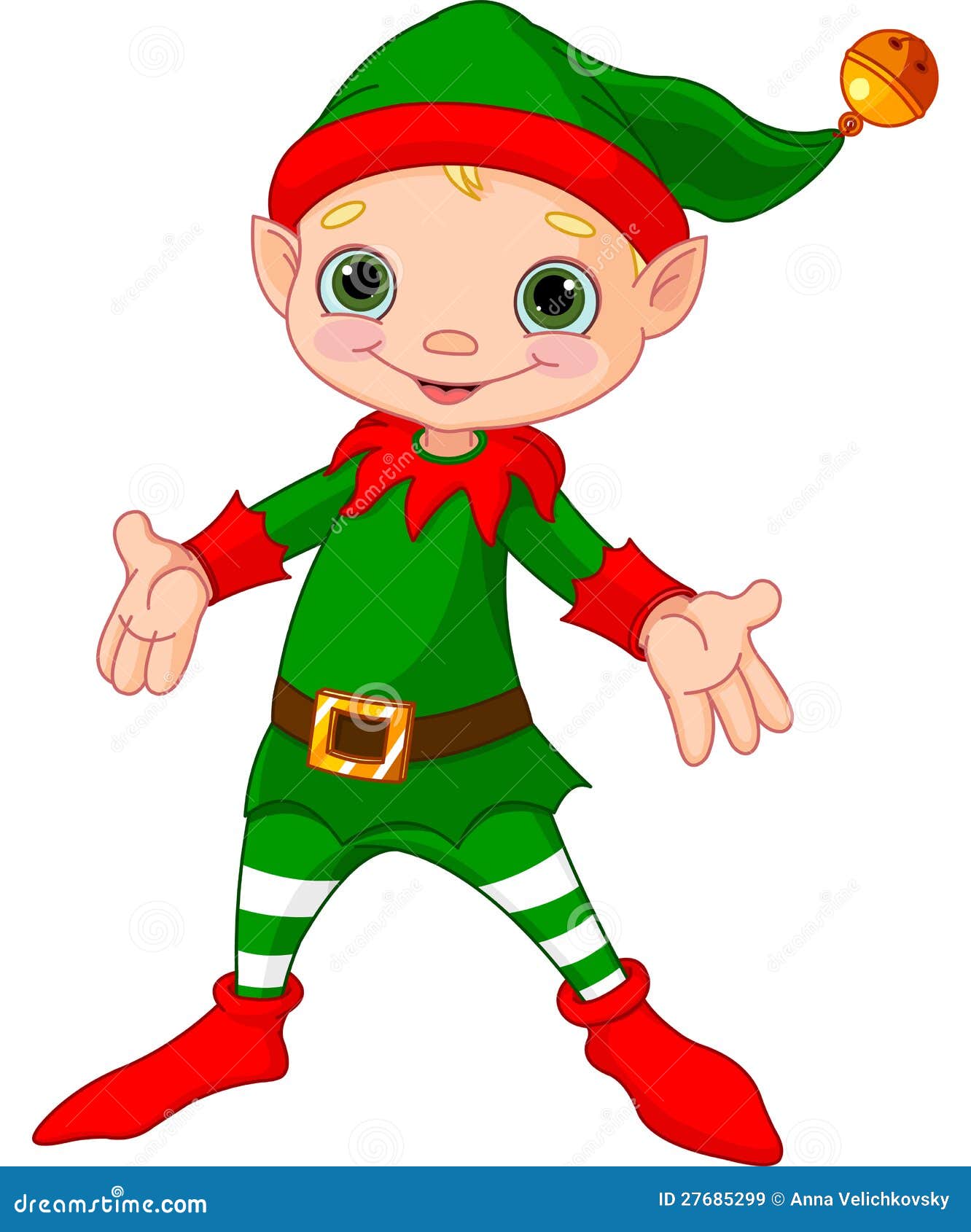 Happy Christmas Elf Royalty Free Stock Images - Image: 27685299