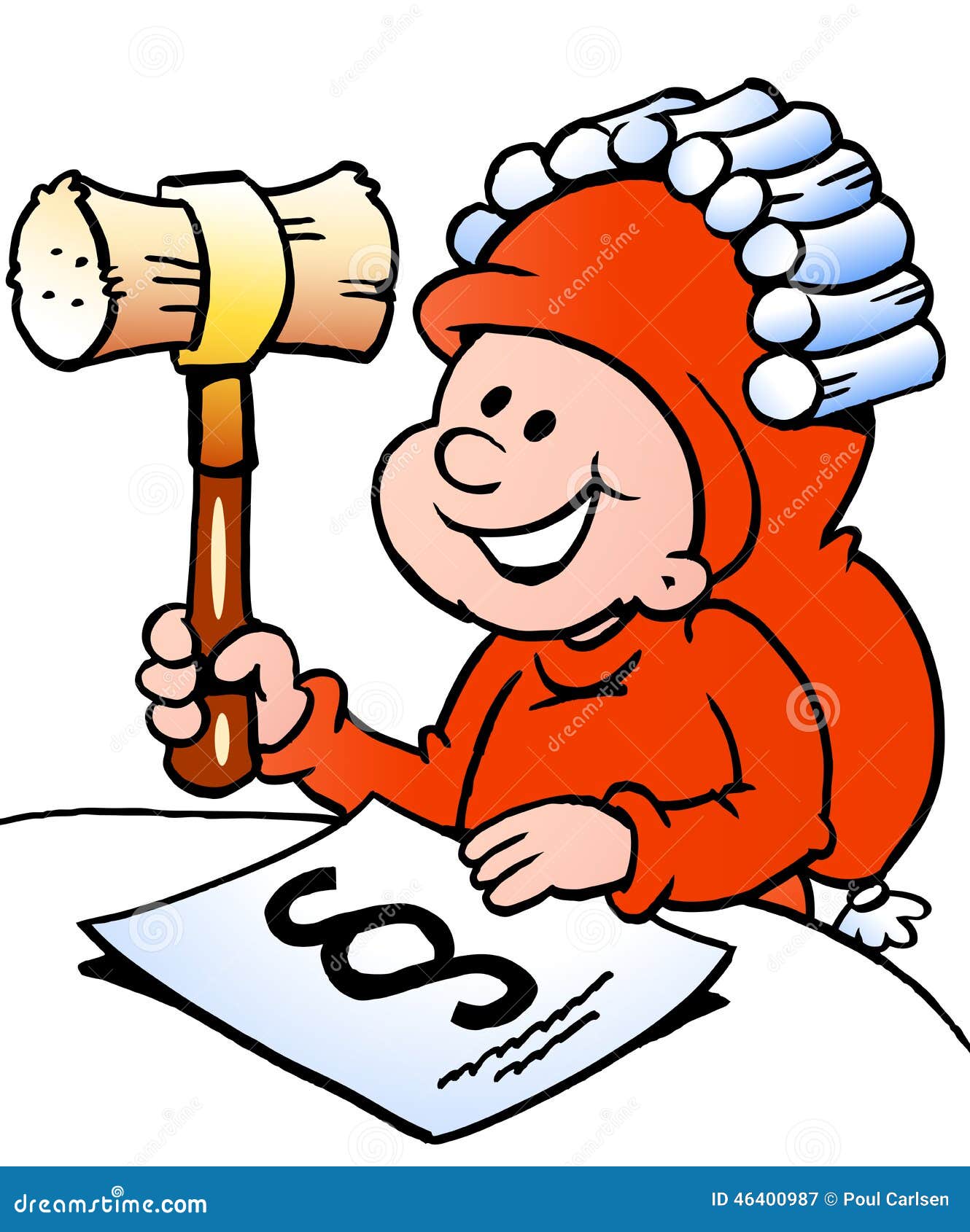 Happy Christmas Elf Studying Law Stock Vector - Illustration of ...