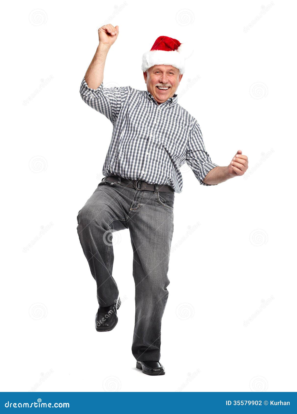 Happy Christmas man. stock photo. Image of grandfather - 35579902