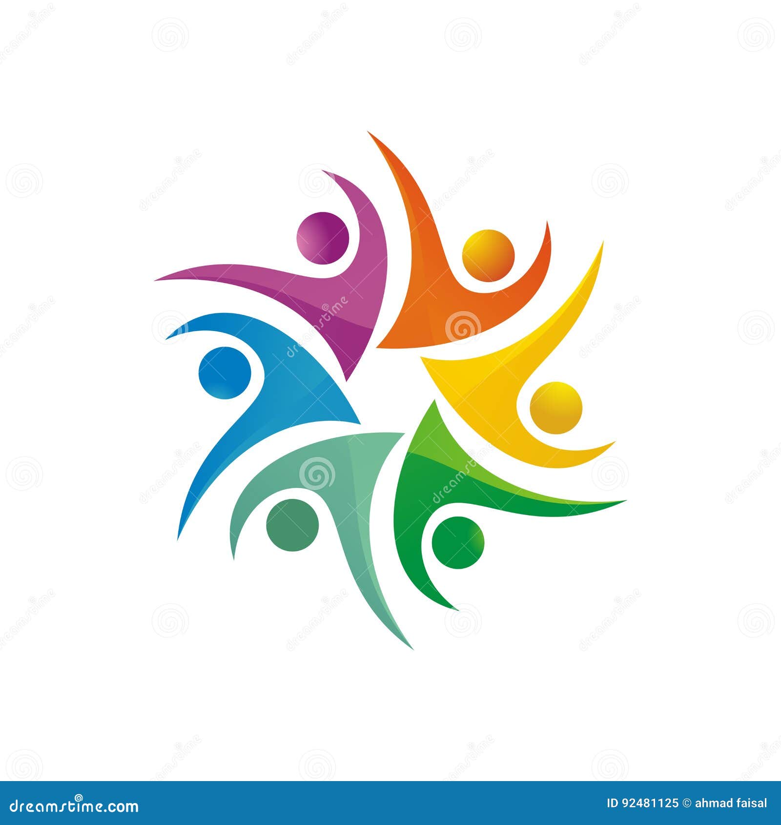 Happy Circle Human Logo Image Stock Illustration - Illustration of ...