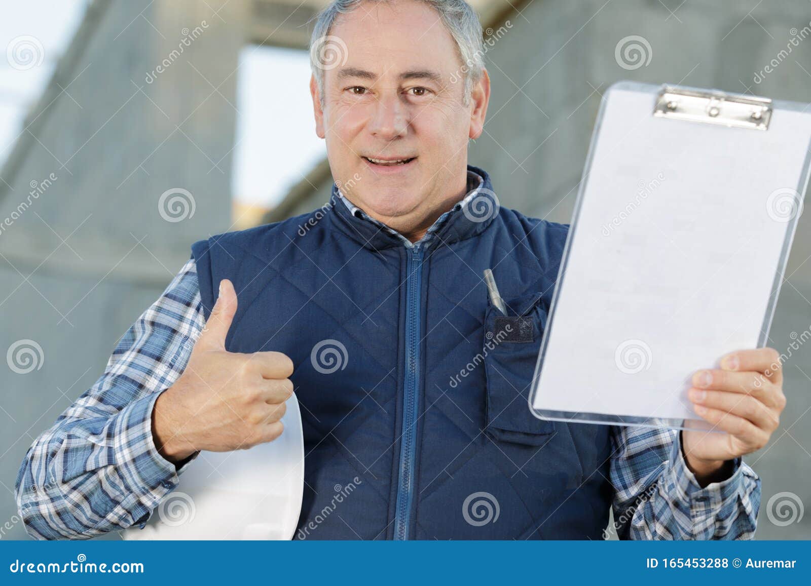 Happy Civil Engineer Showing Thumb-up Stock Photo - Image of architect ...