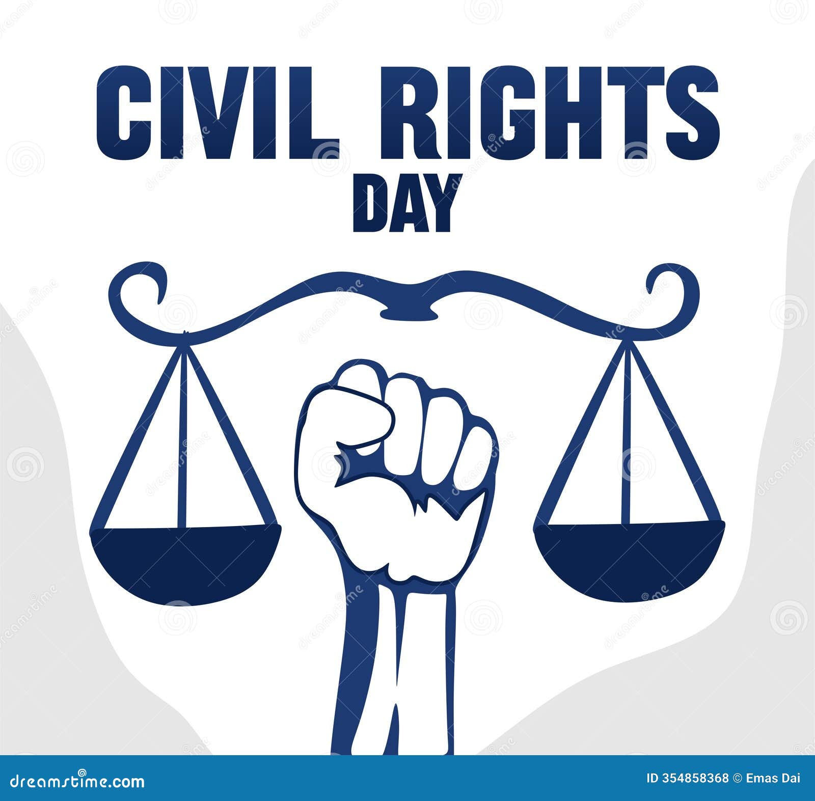 Happy Civil Rights Day To All Americans Stock Illustration ...