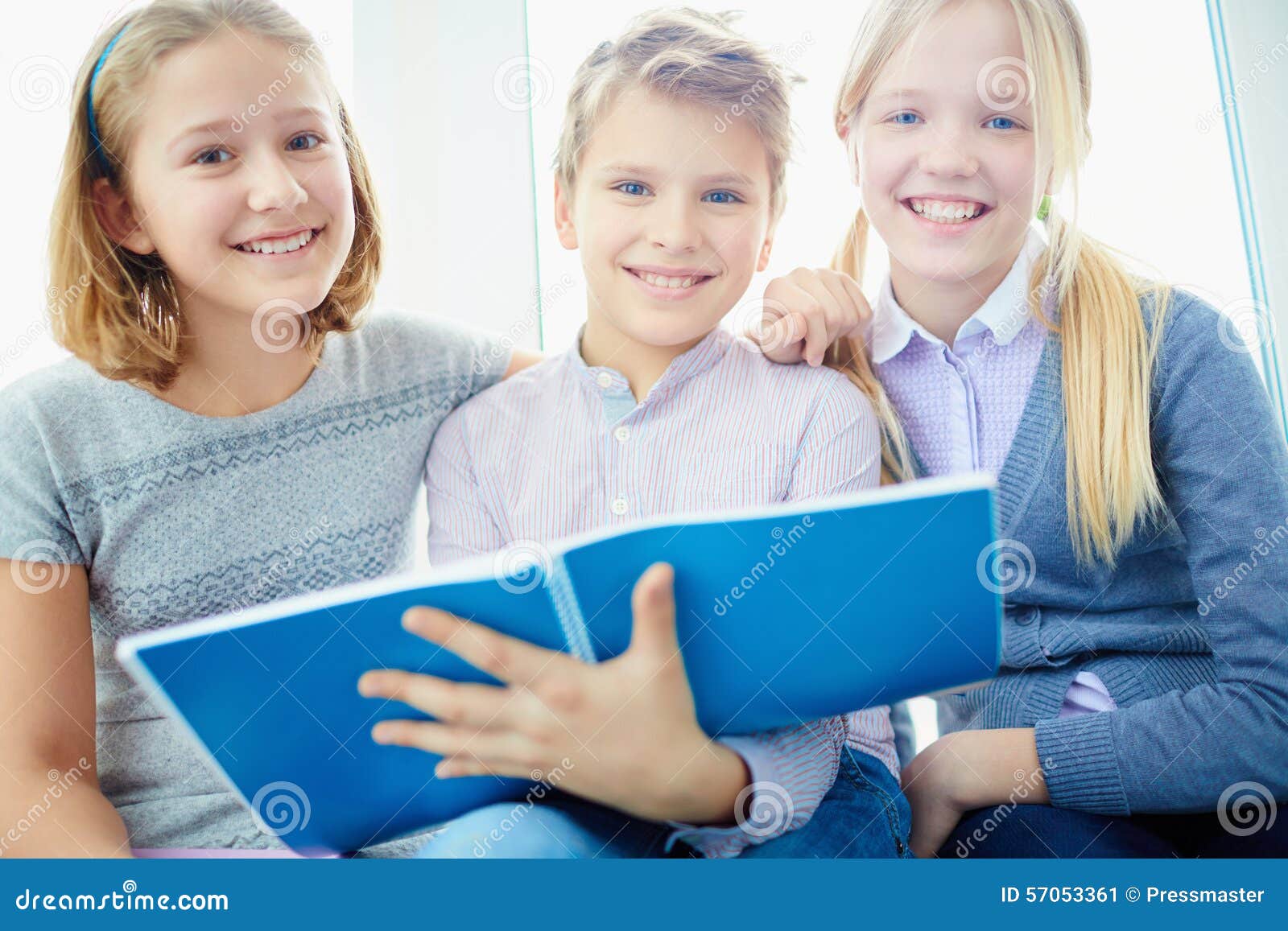 Happy classmates stock image. Image of lifestyle, elementary - 57053361