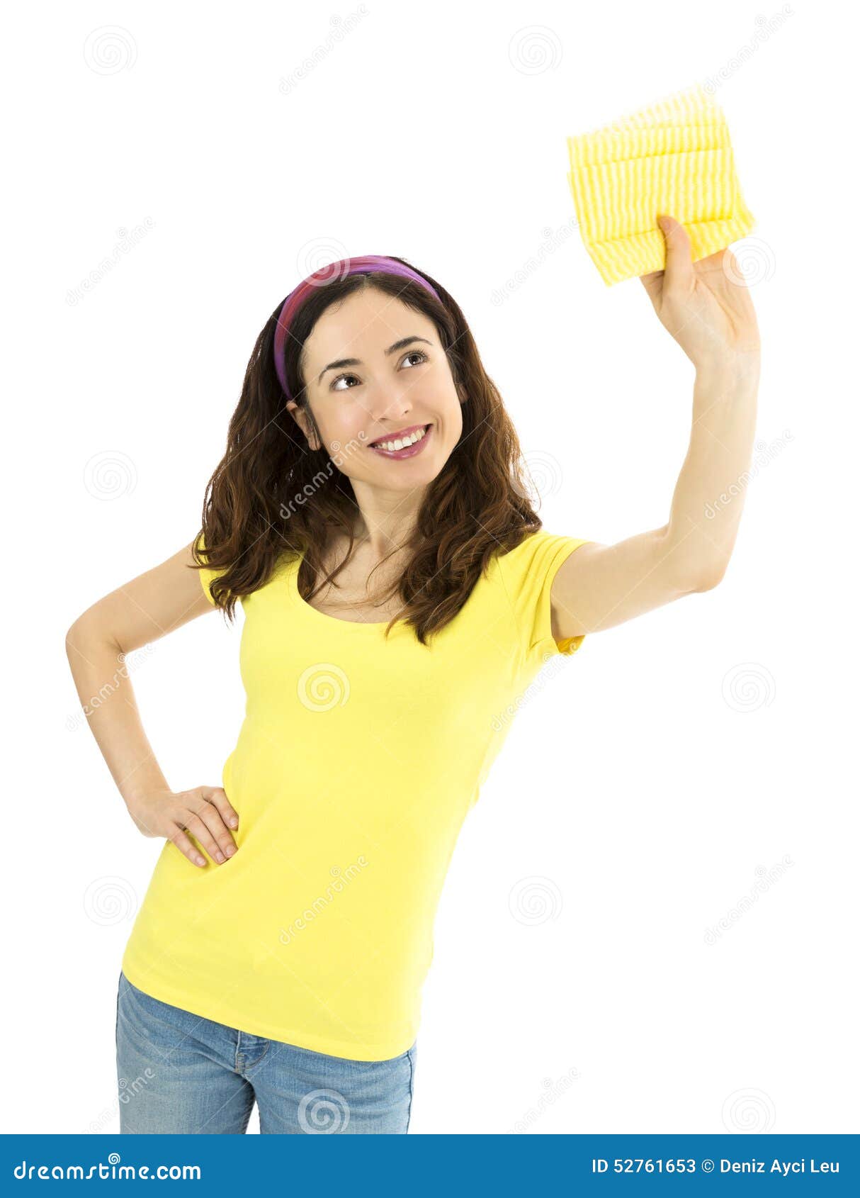 Happy cleaning lady stock image. Image of woman, cleaner - 52761653