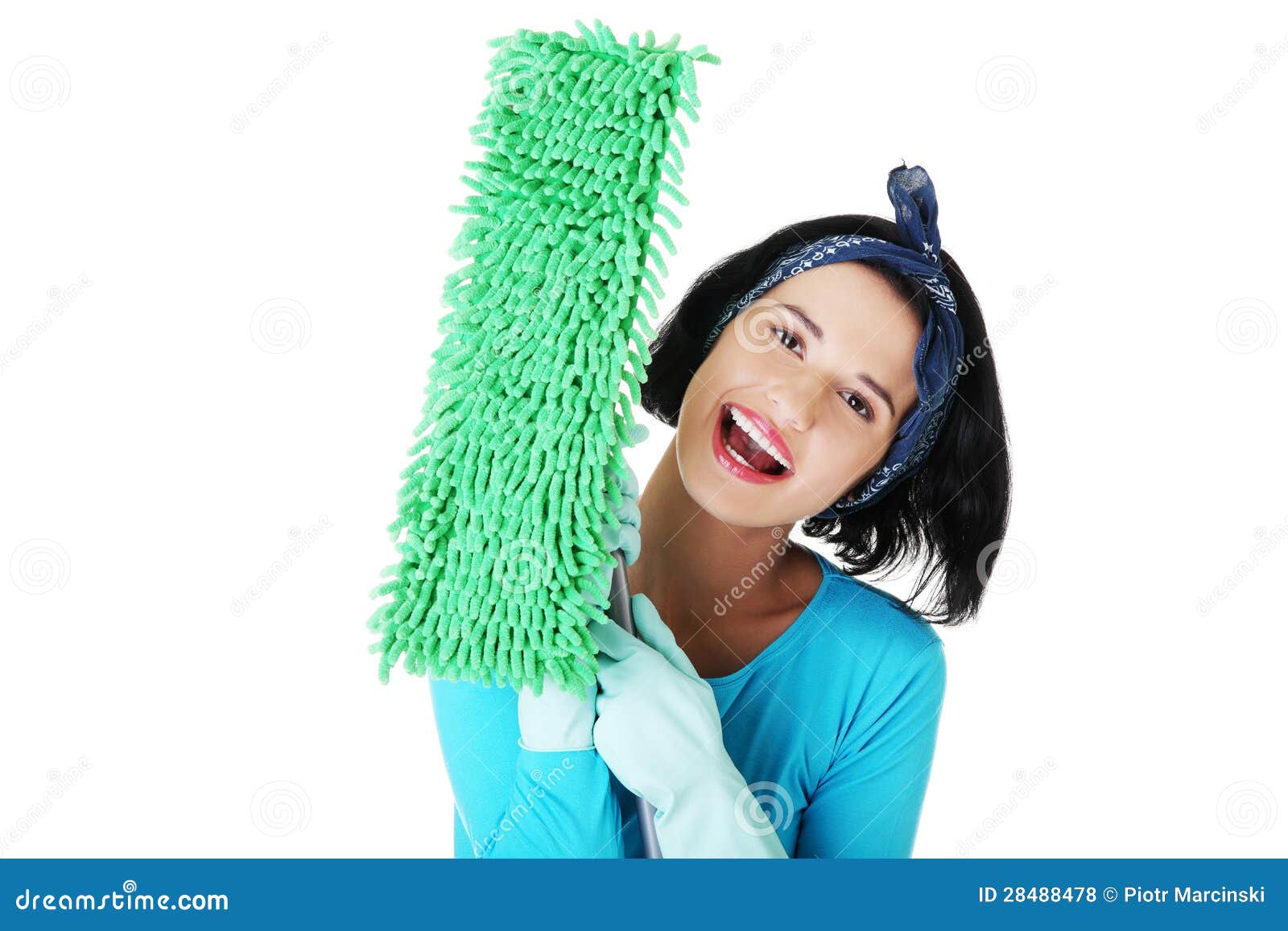 Happy Cleaning Woman Portrait Stock Photo - Image of cleaning, lady ...