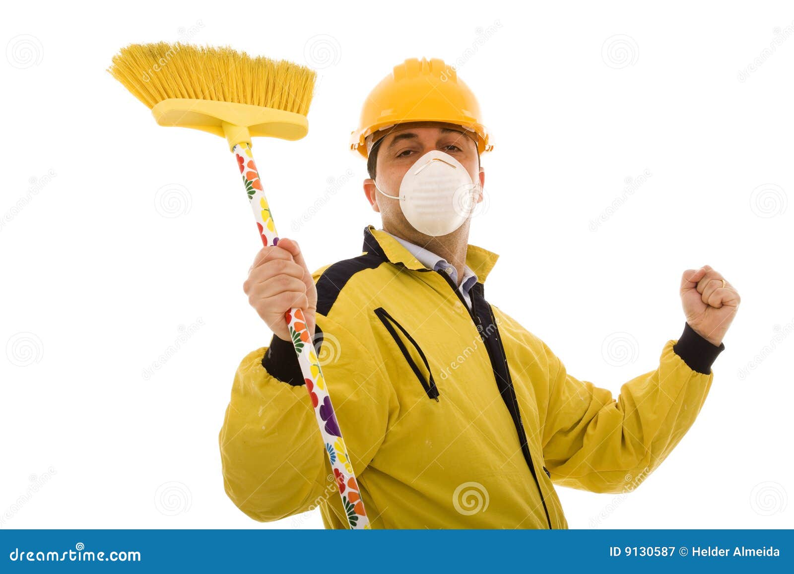 Happy cleanner stock image. Image of cleaner, human, contractor - 9130587