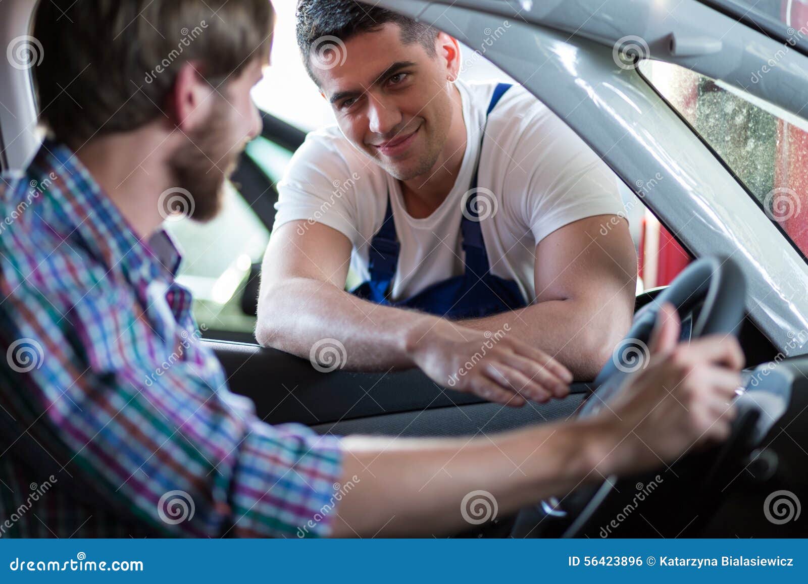 Happy Client after Car Repair Stock Photo - Image of customer, client ...