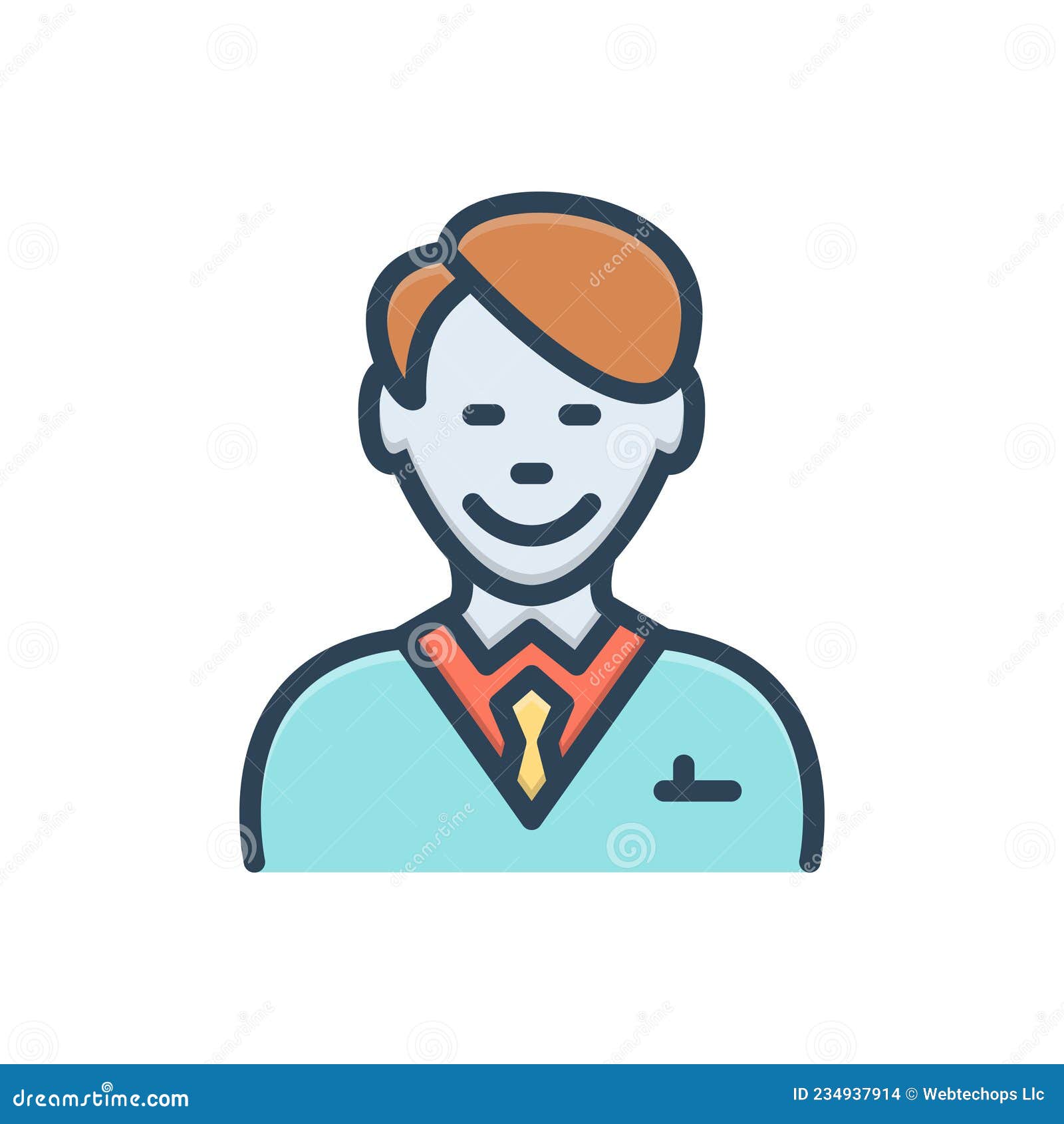 Color Illustration Icon for Happy Client, Customer and Purchaser Stock ...