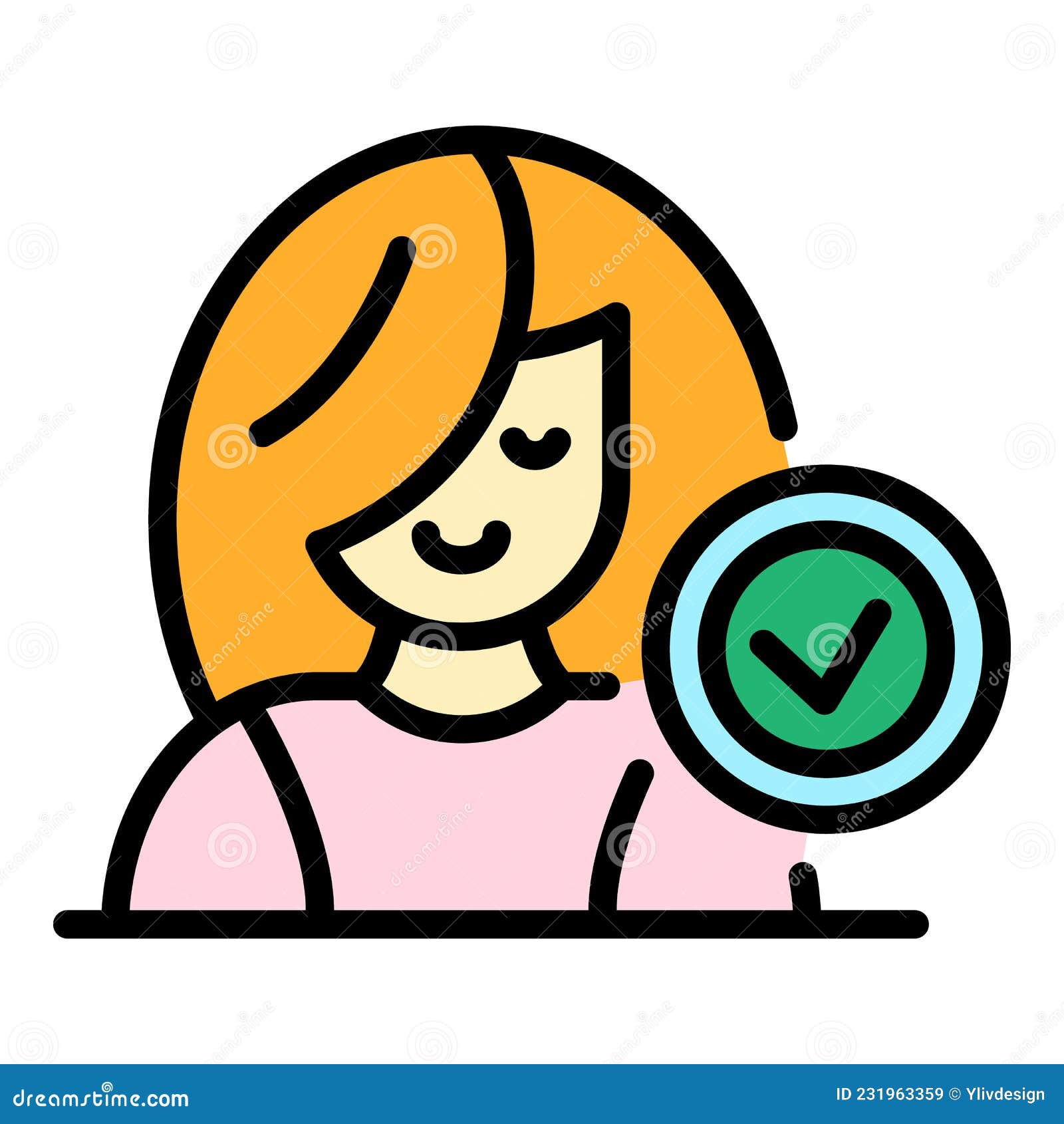 Happy Client Icon Color Outline Vector Stock Vector - Illustration of ...