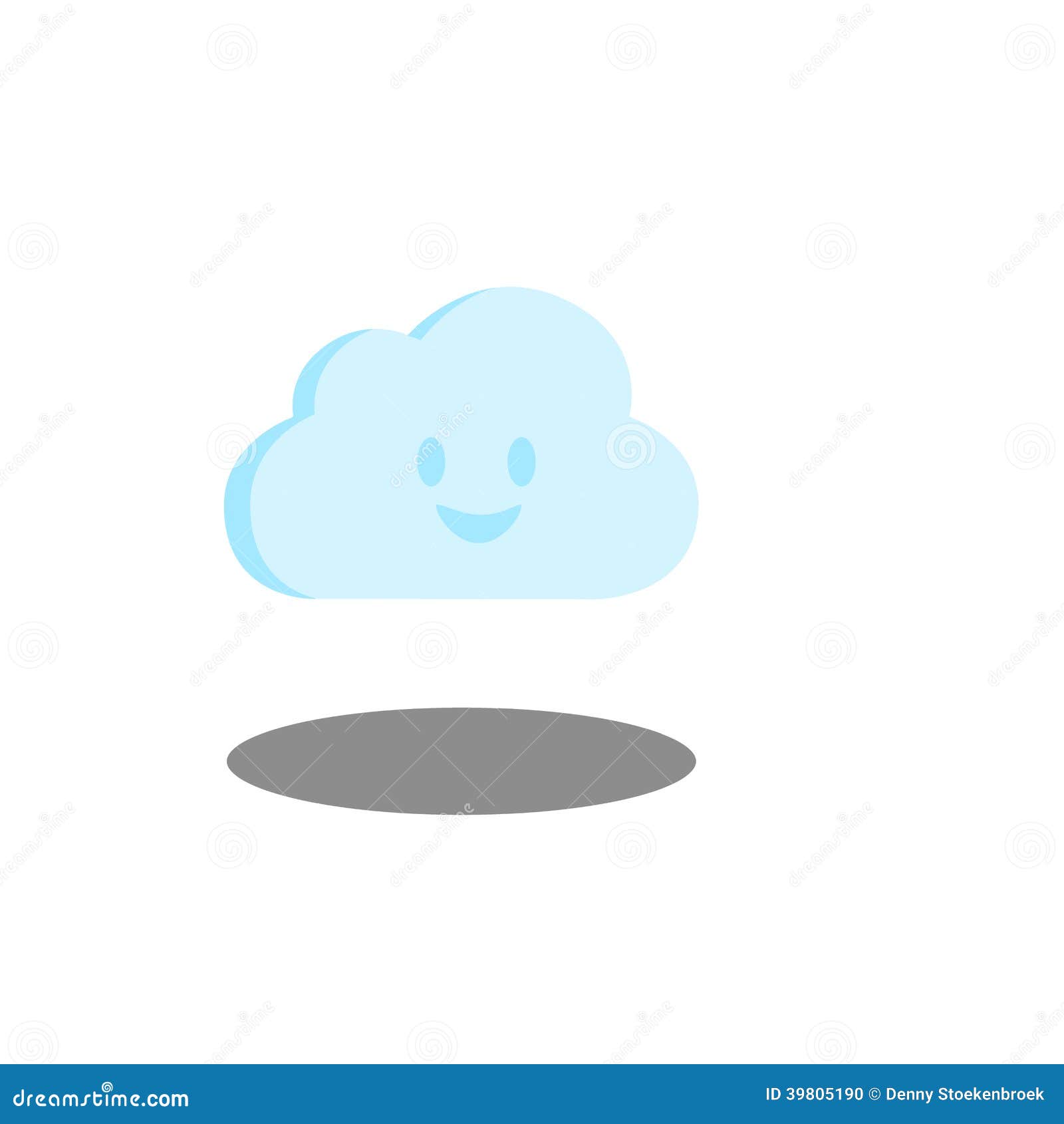 Happy cloud stock illustration. Illustration of laughing - 39805190