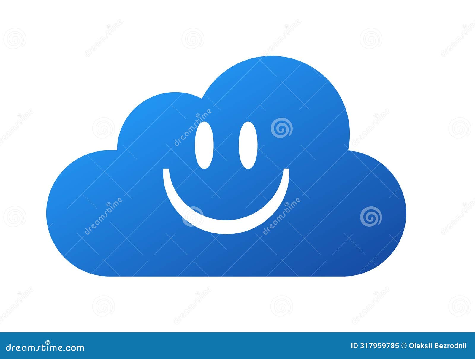 Happy Cloud Face Icon. Good Internet Connection Symbol Stock Vector ...