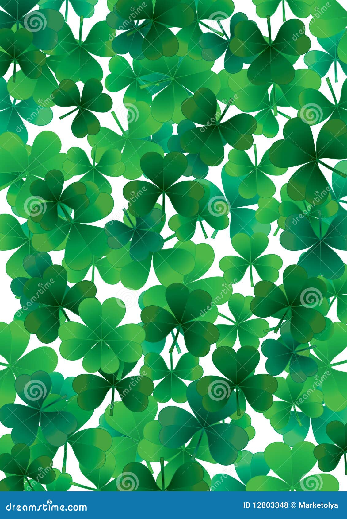 Happy clover stock vector. Illustration of traditional - 12803348