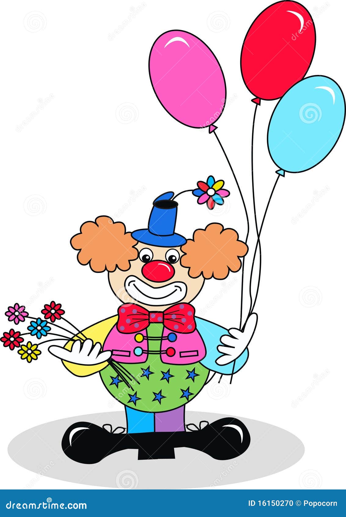 A happy clown stock vector. Illustration of colors, button - 16150270