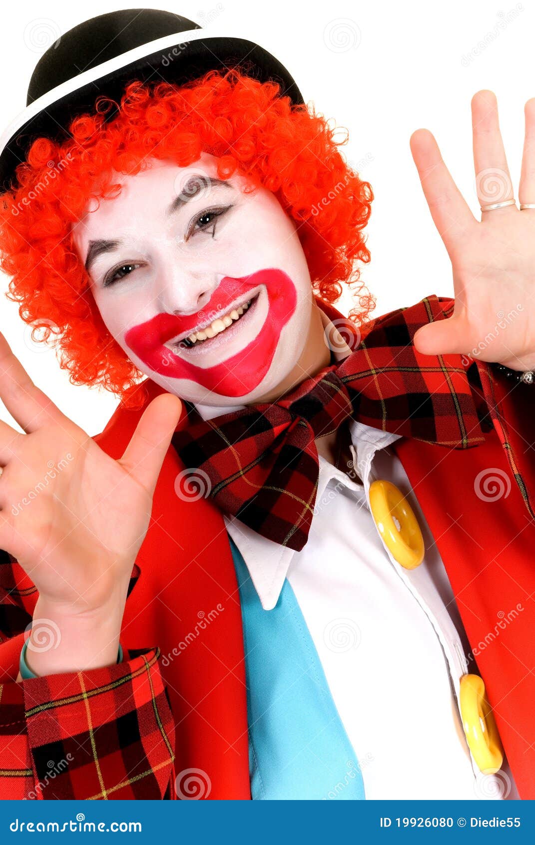 Happy clown stock photo. Image of clown, girl, party - 19926080