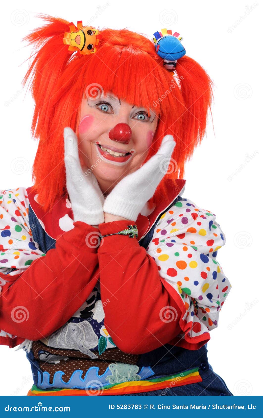 Happy Clown stock image. Image of clown, white, nose, posed - 5283783
