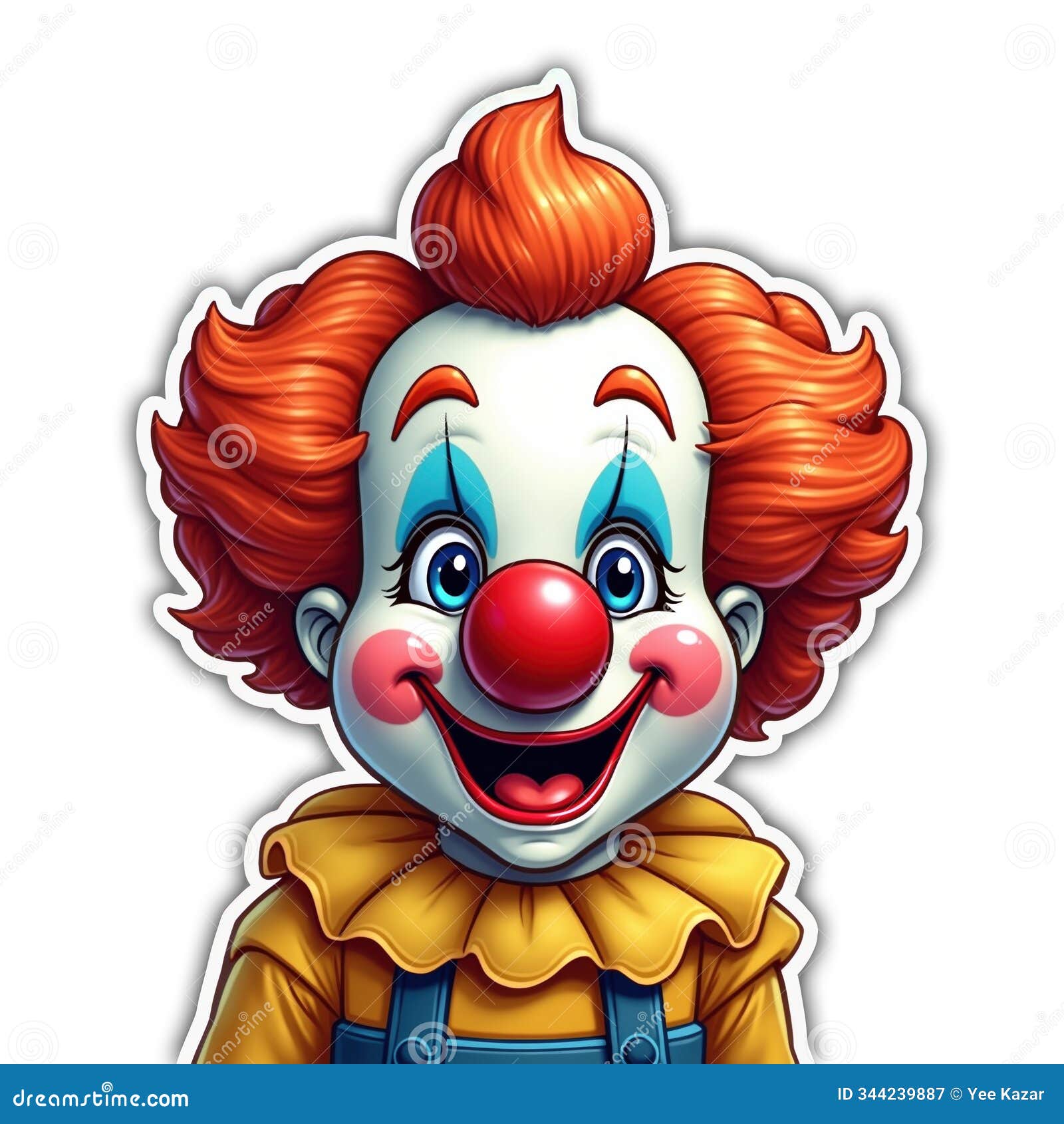 Happy Clown Cartoon Character Stock Illustration - Illustration of ...